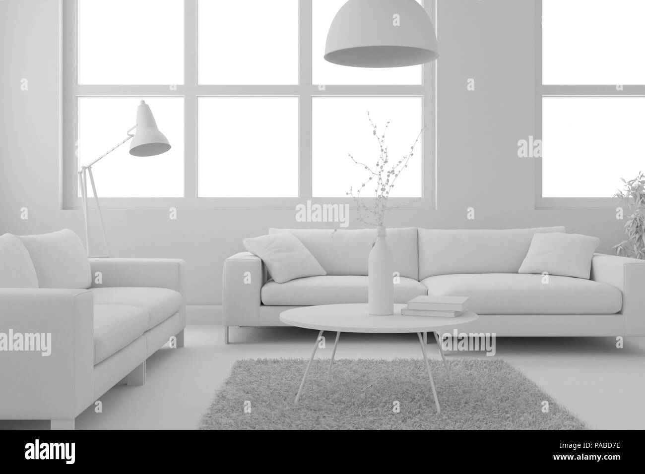 model of modern interior design living room Stock Photo - Alamy