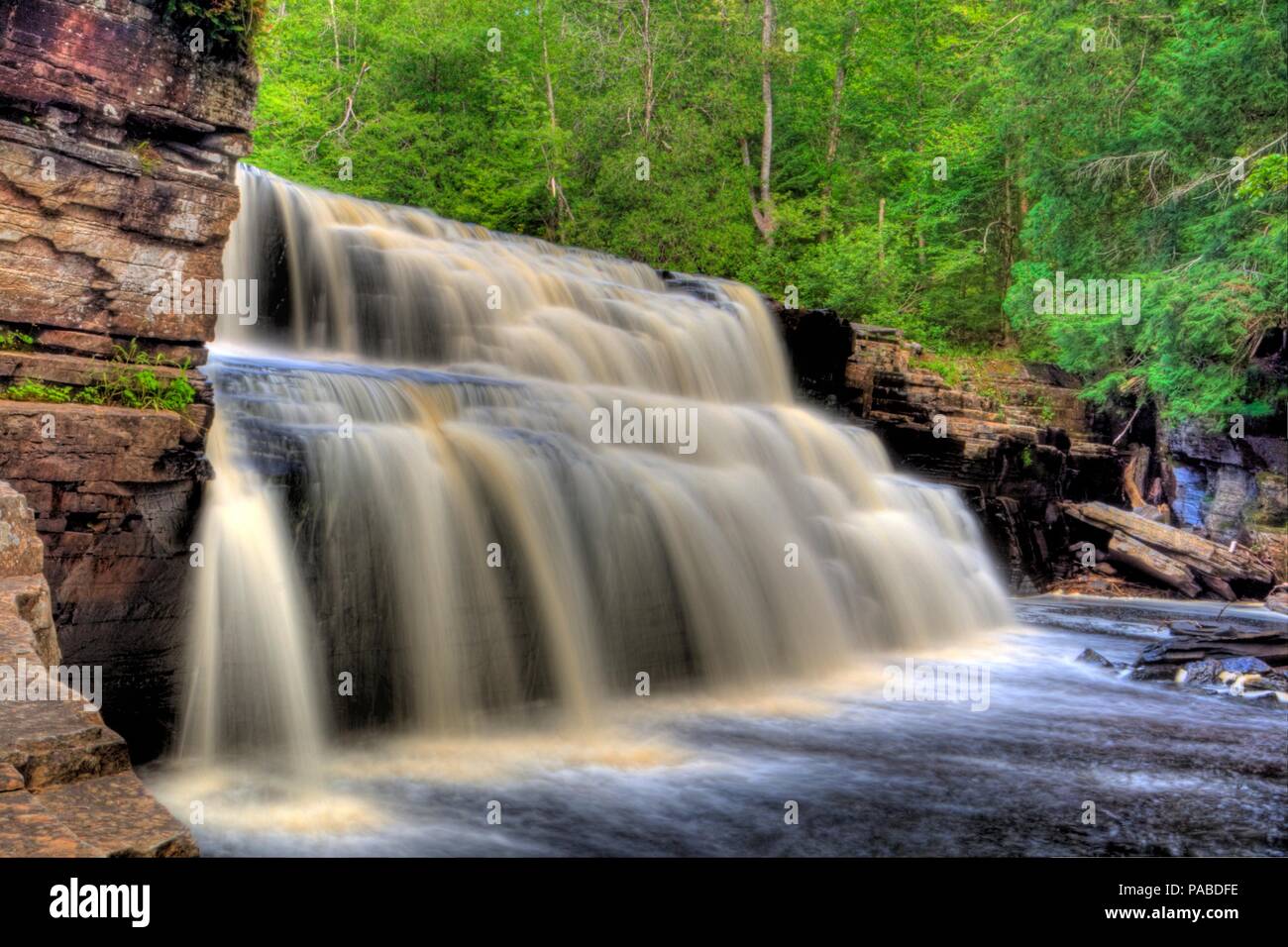 Canyon Falls, Michigan Stock Photo - Alamy