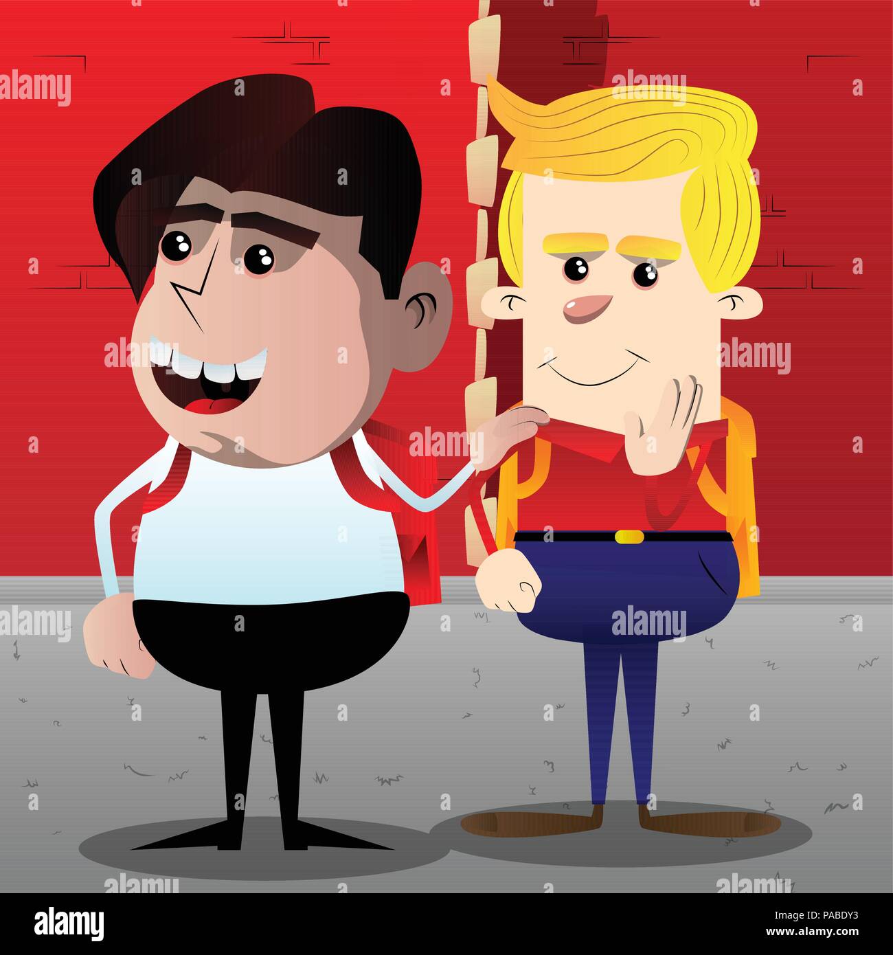 Child comforting another child hi-res stock photography and images - Alamy