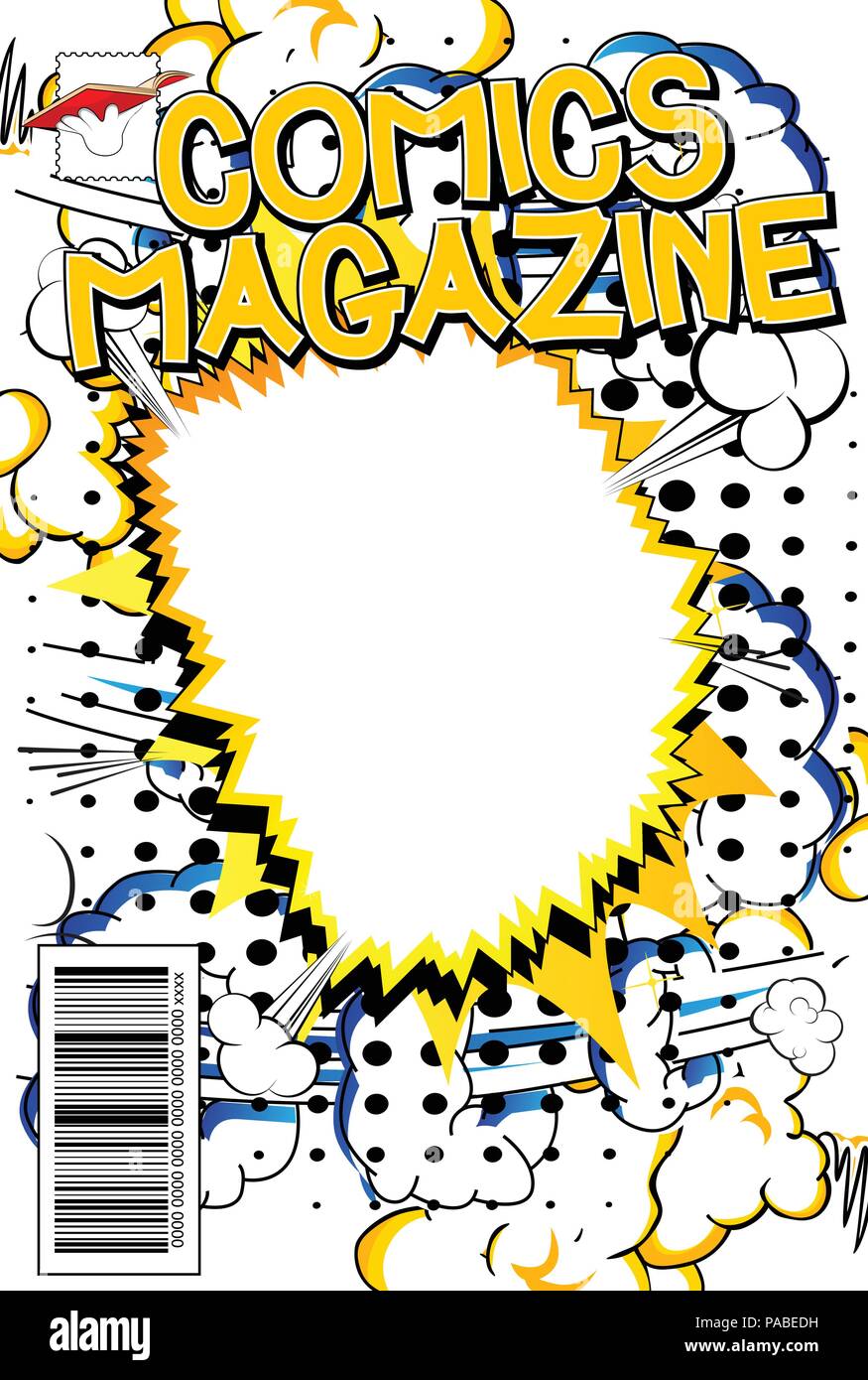 Editable comic book cover with abstract background Stock Vector Image ...