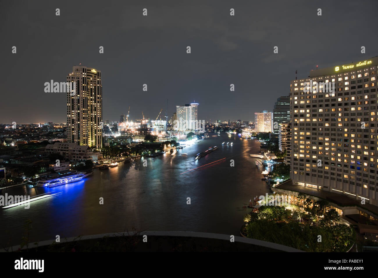 Bankok silom at night famous tourist place Stock Photo - Alamy