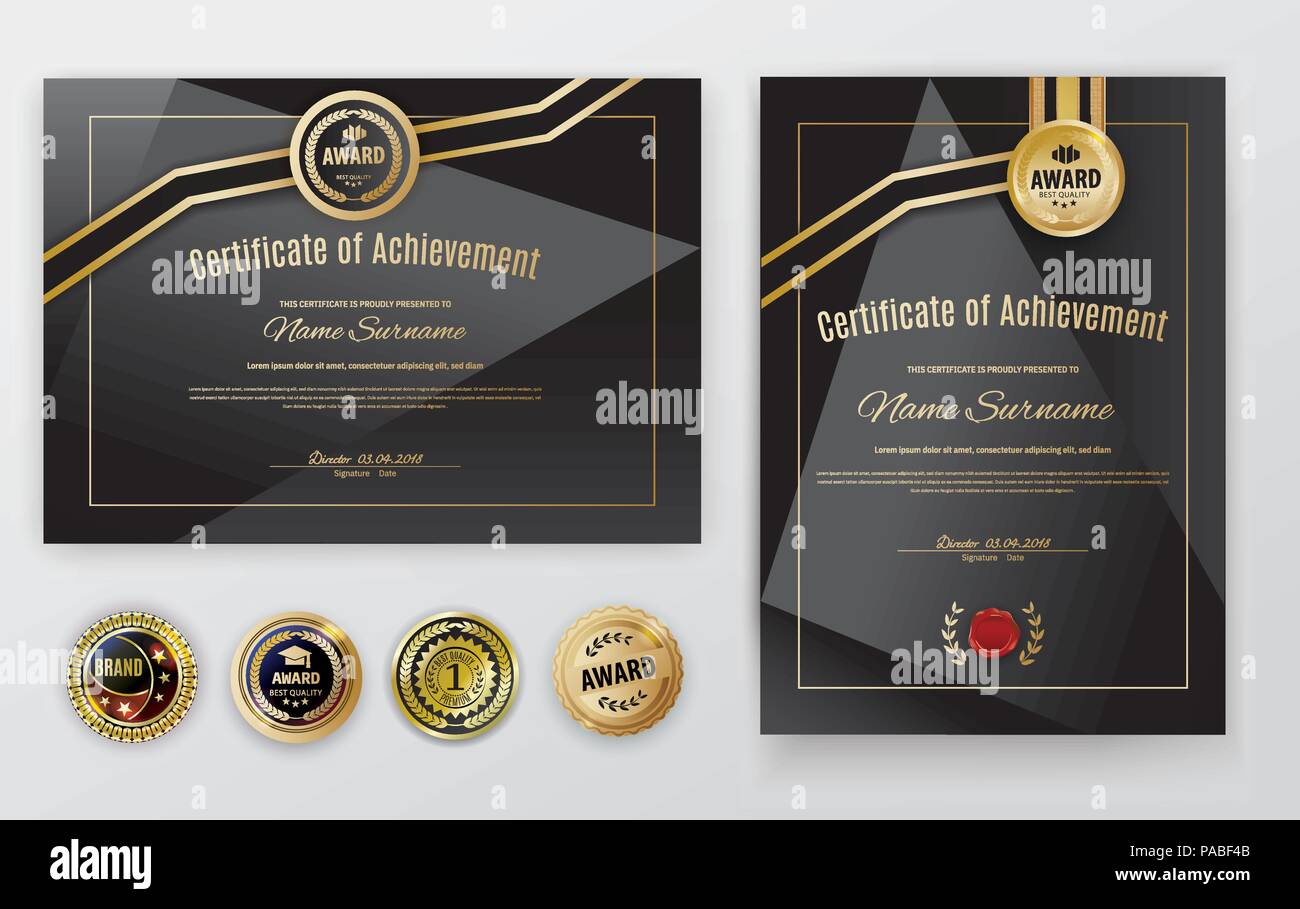 Black certificate design hi-res stock photography and images - Alamy
