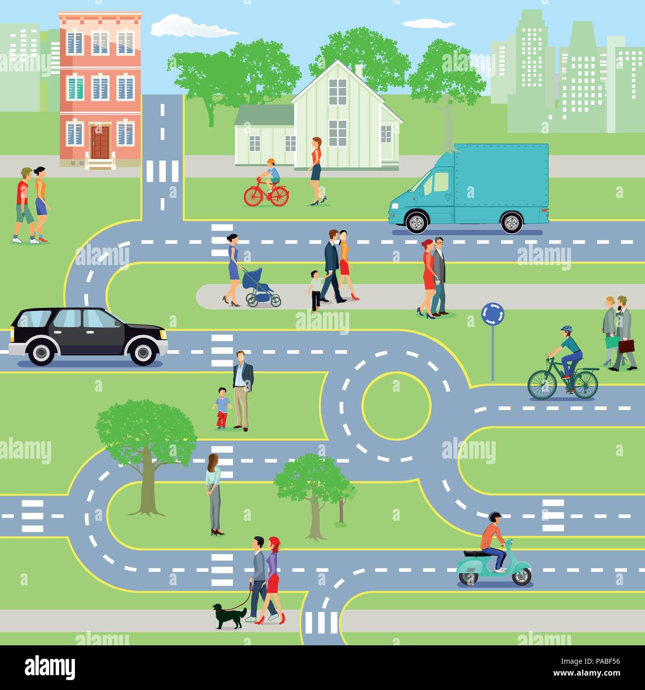 Human traffic jam Stock Vector Images - Alamy