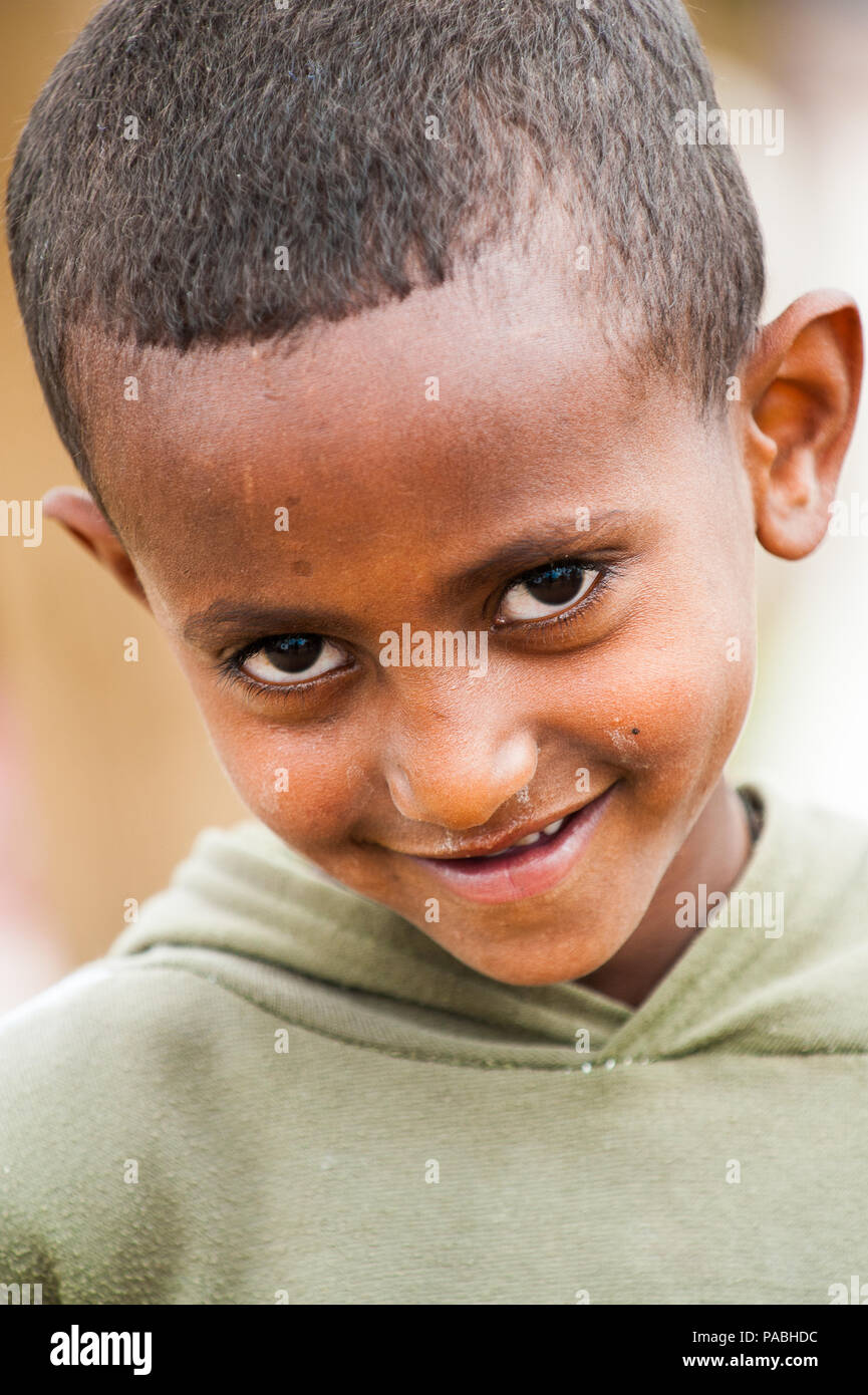OMO VALLEY, ETHIOPIA - SEP 22, 2011: Unidentified Ethiopian cute boy ...