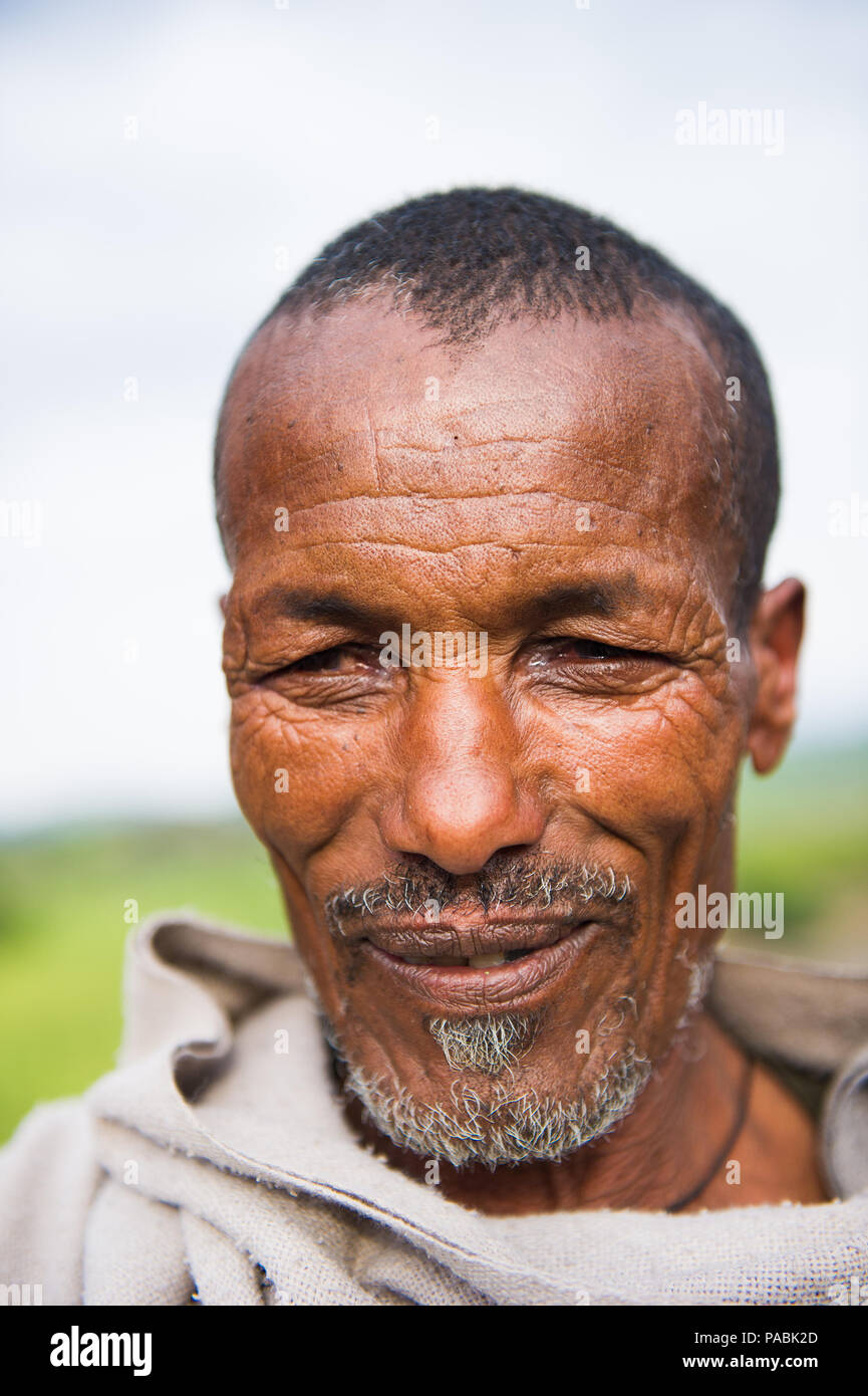 AKSUM, ETHIOPIA - SEP 26, 2011: Portrait of an unidentified Ethiopian ...