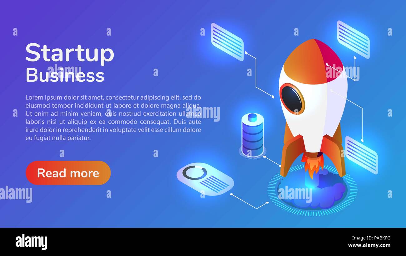 Rocket startup icon isometric Stock Vector Images - Alamy