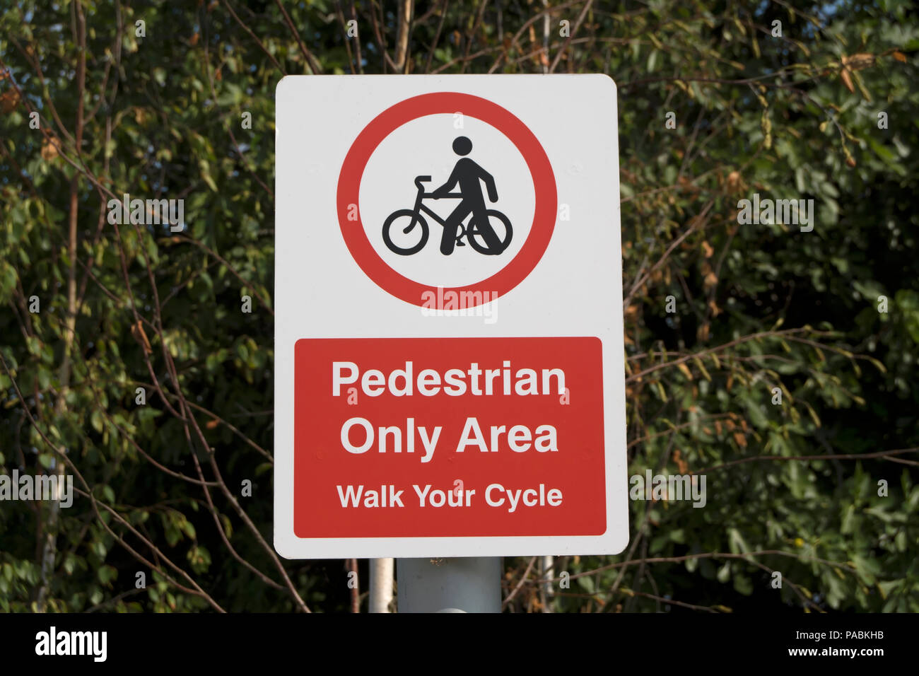 Pedestrian area sign hi-res stock photography and images - Alamy