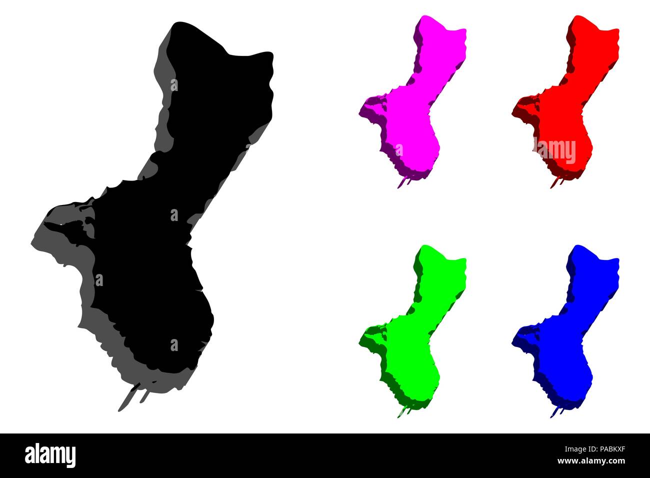 Guam state map hi-res stock photography and images - Alamy