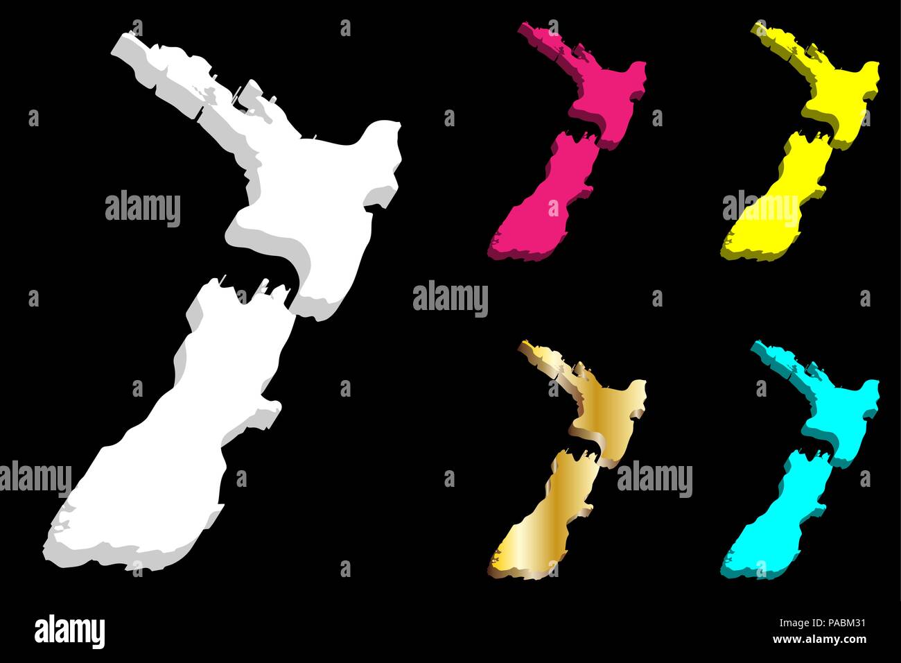 New zealand gold map hi-res stock photography and images - Alamy