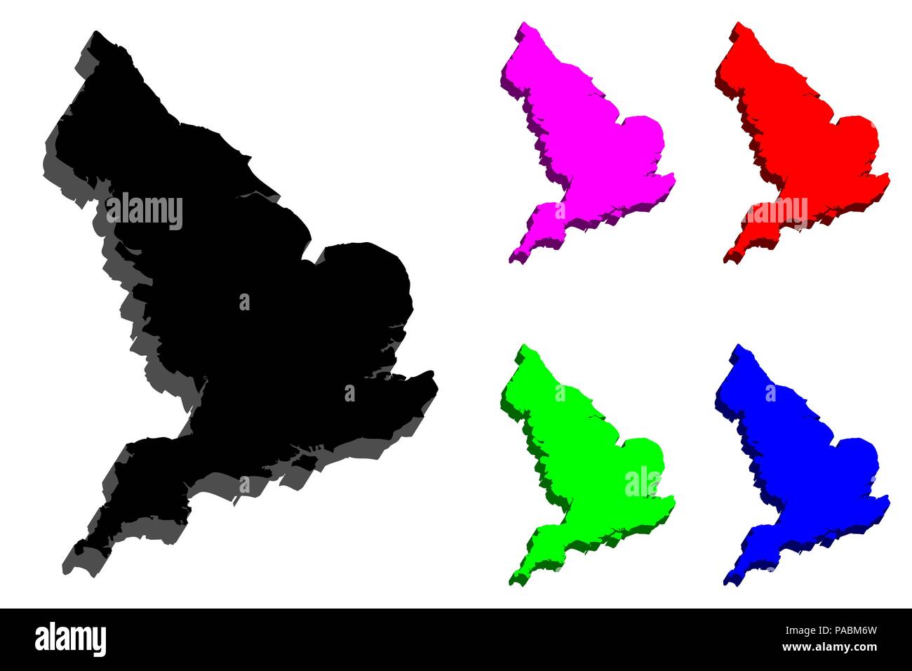 Topography map england Cut Out Stock Images & Pictures - Alamy