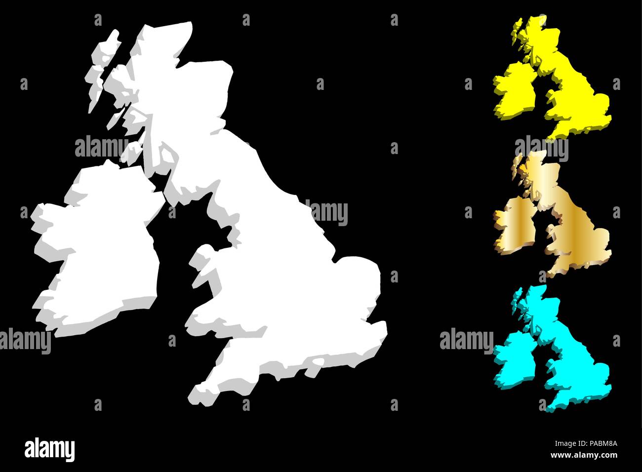 British isles map Stock Vector Images - Alamy