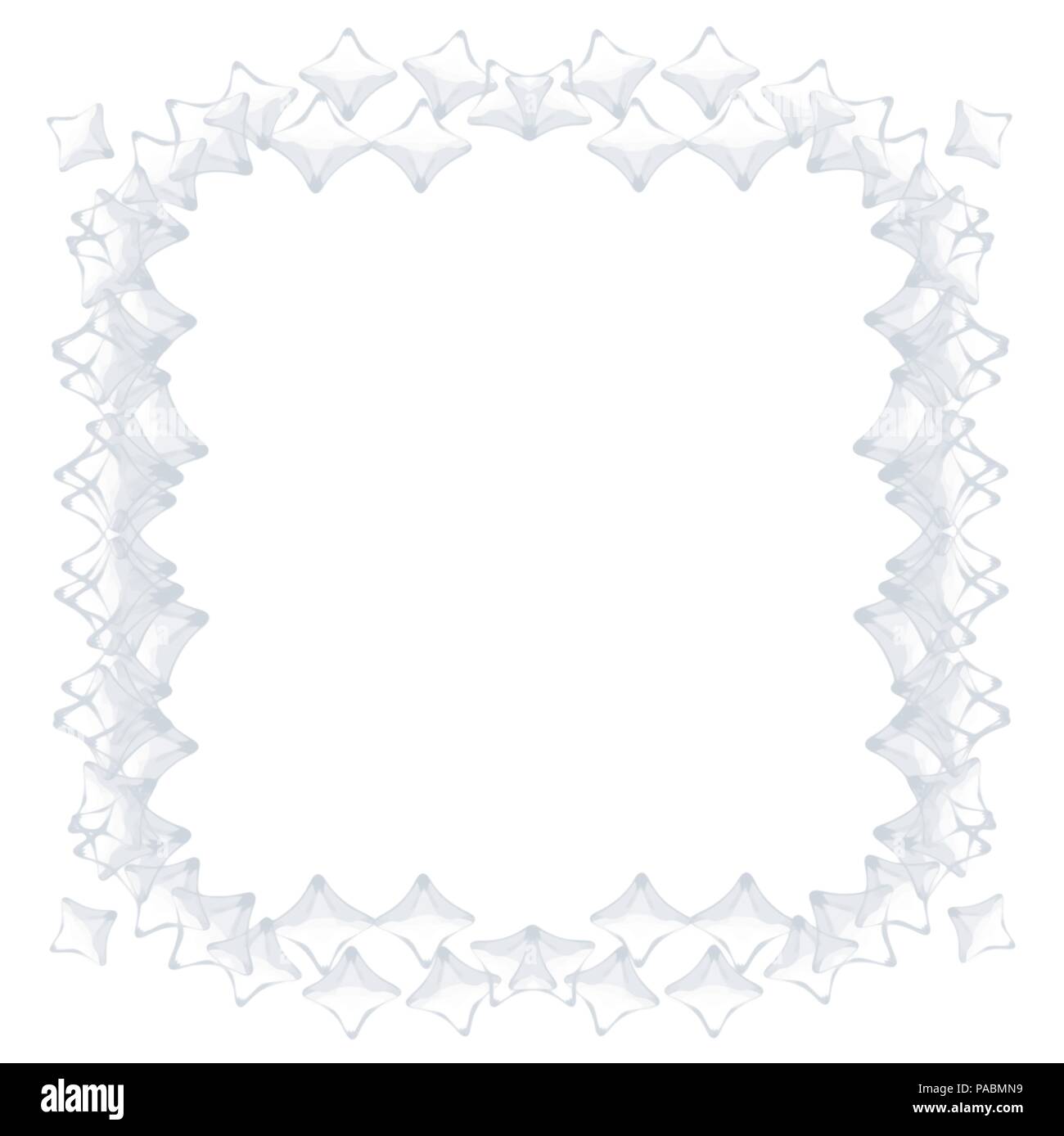 grey watercolor frame border mirror pattern, vector illustration Stock ...