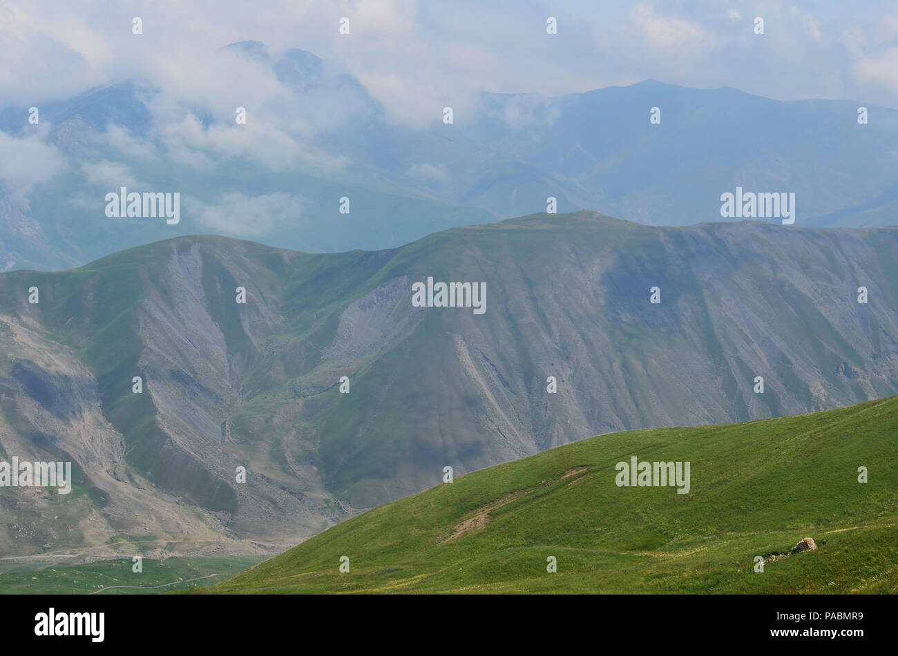 Mountains from the Greater Caucasus range in Shahdag National Park ...