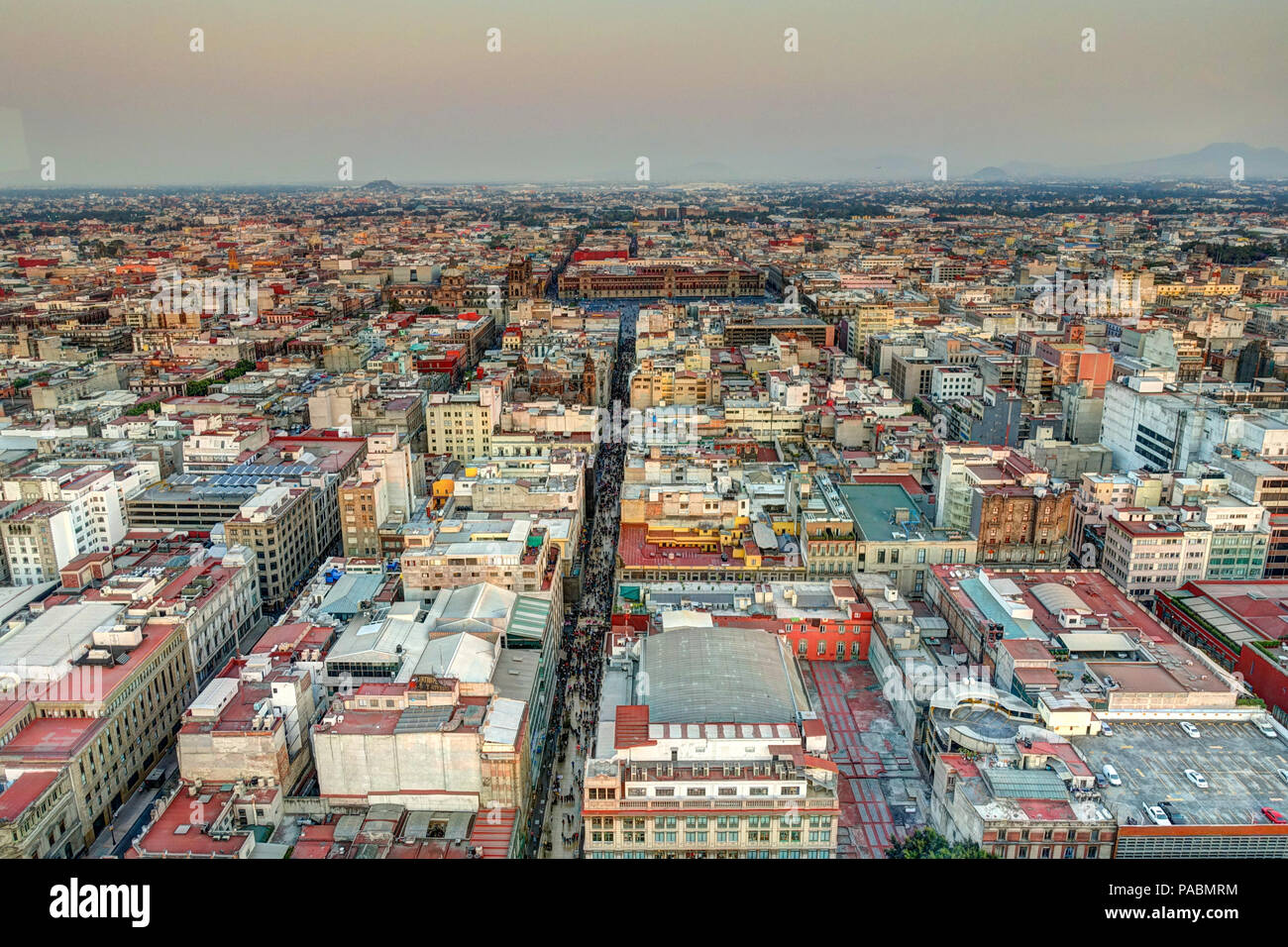 Aerial view above zocalo mexico hi-res stock photography and images - Alamy