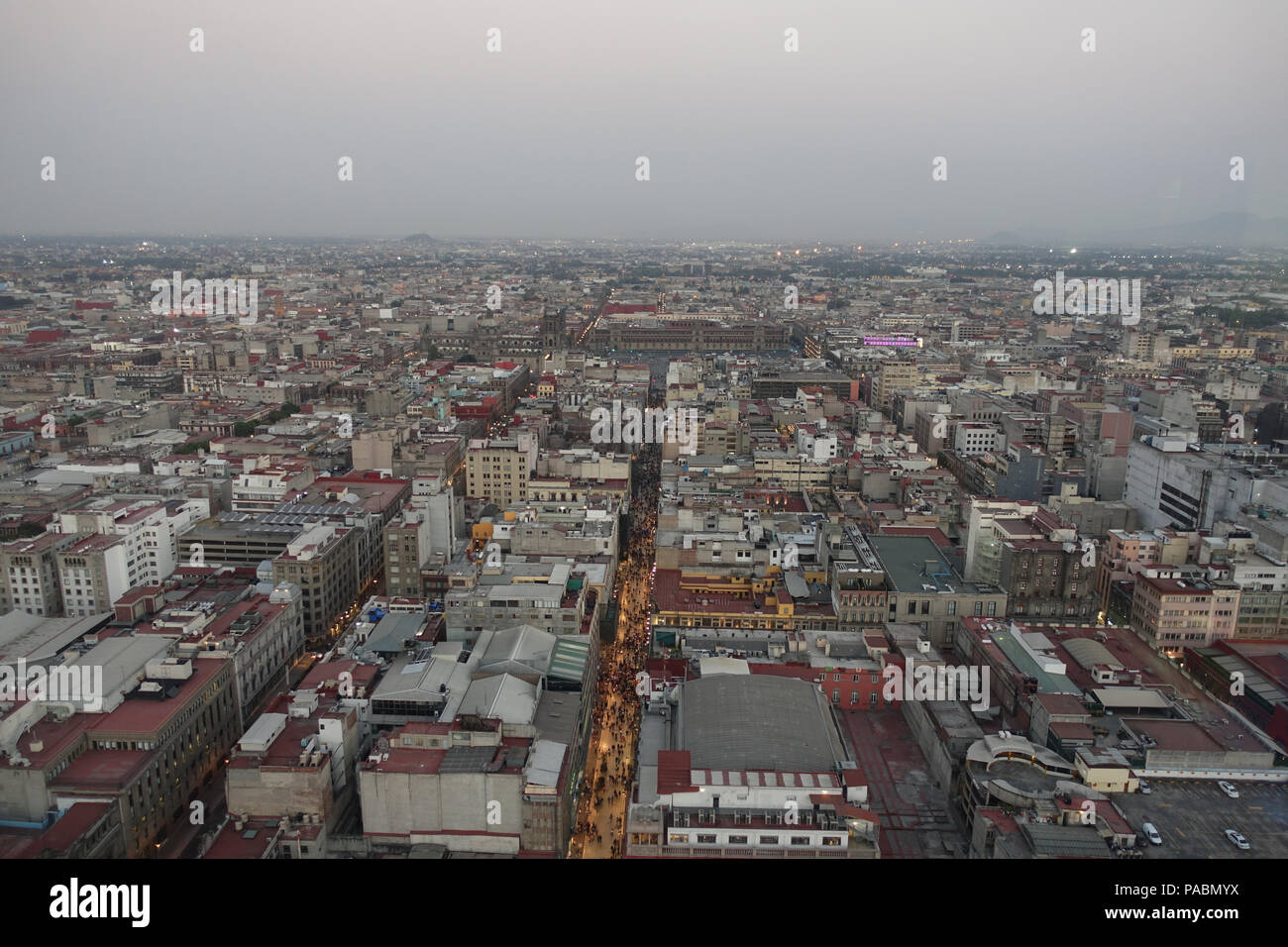 Aerial view above zocalo mexico hi-res stock photography and images - Alamy