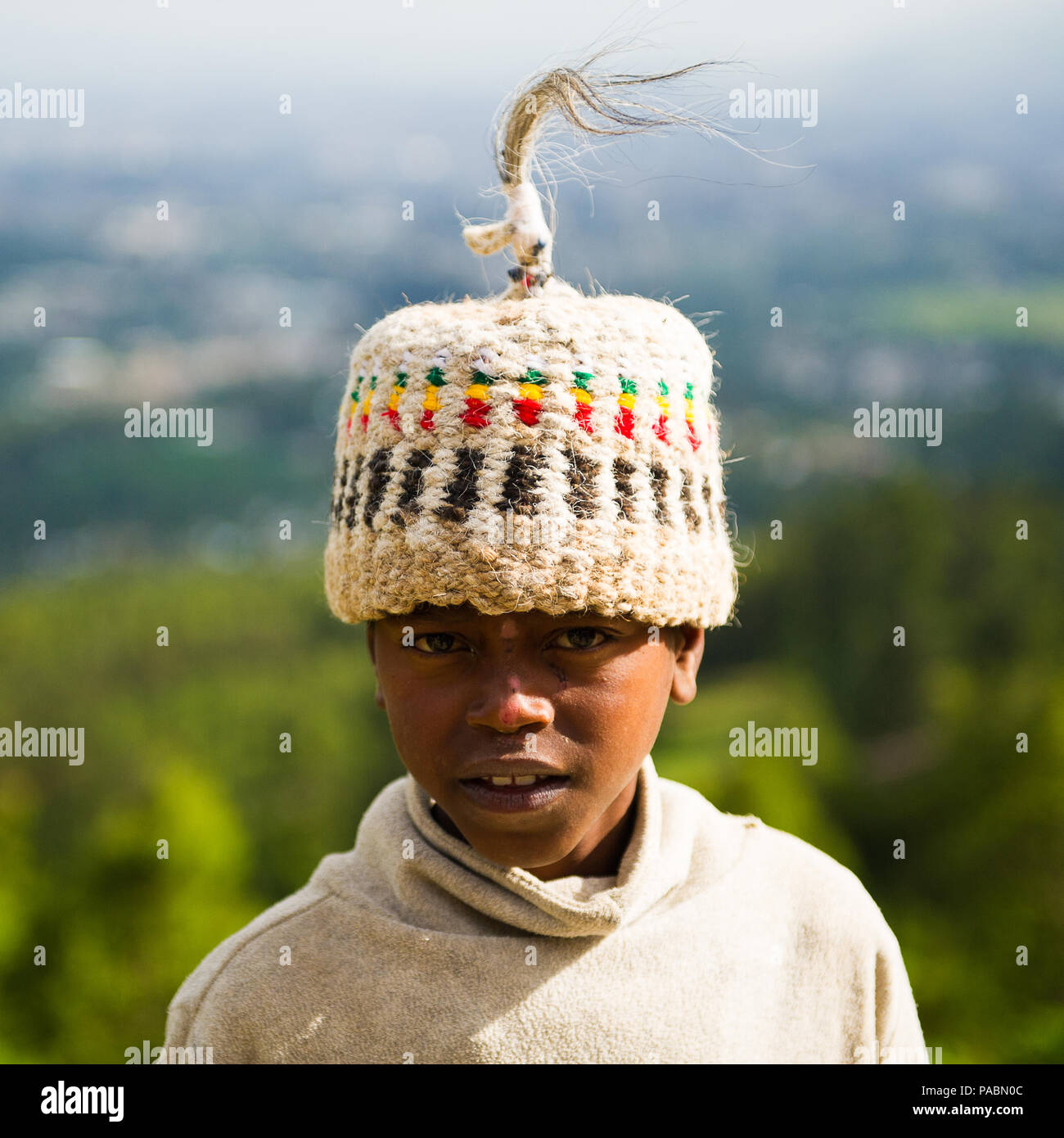 AKSUM, ETHIOPIA - SEP 29, 2011: Portrait of an unidentified Ethiopian ...