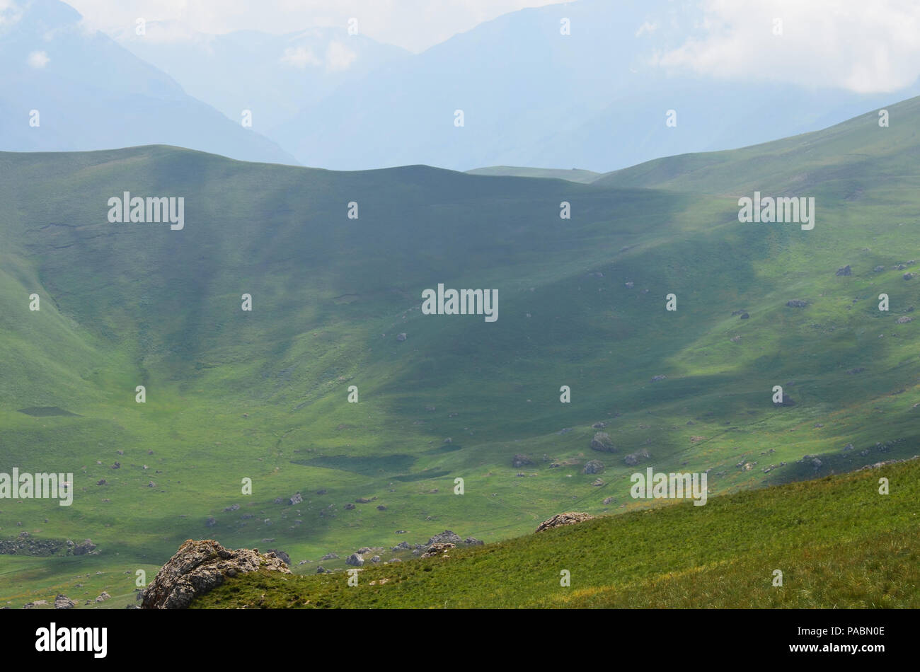 Mountains from the Greater Caucasus range in Shahdag National Park ...