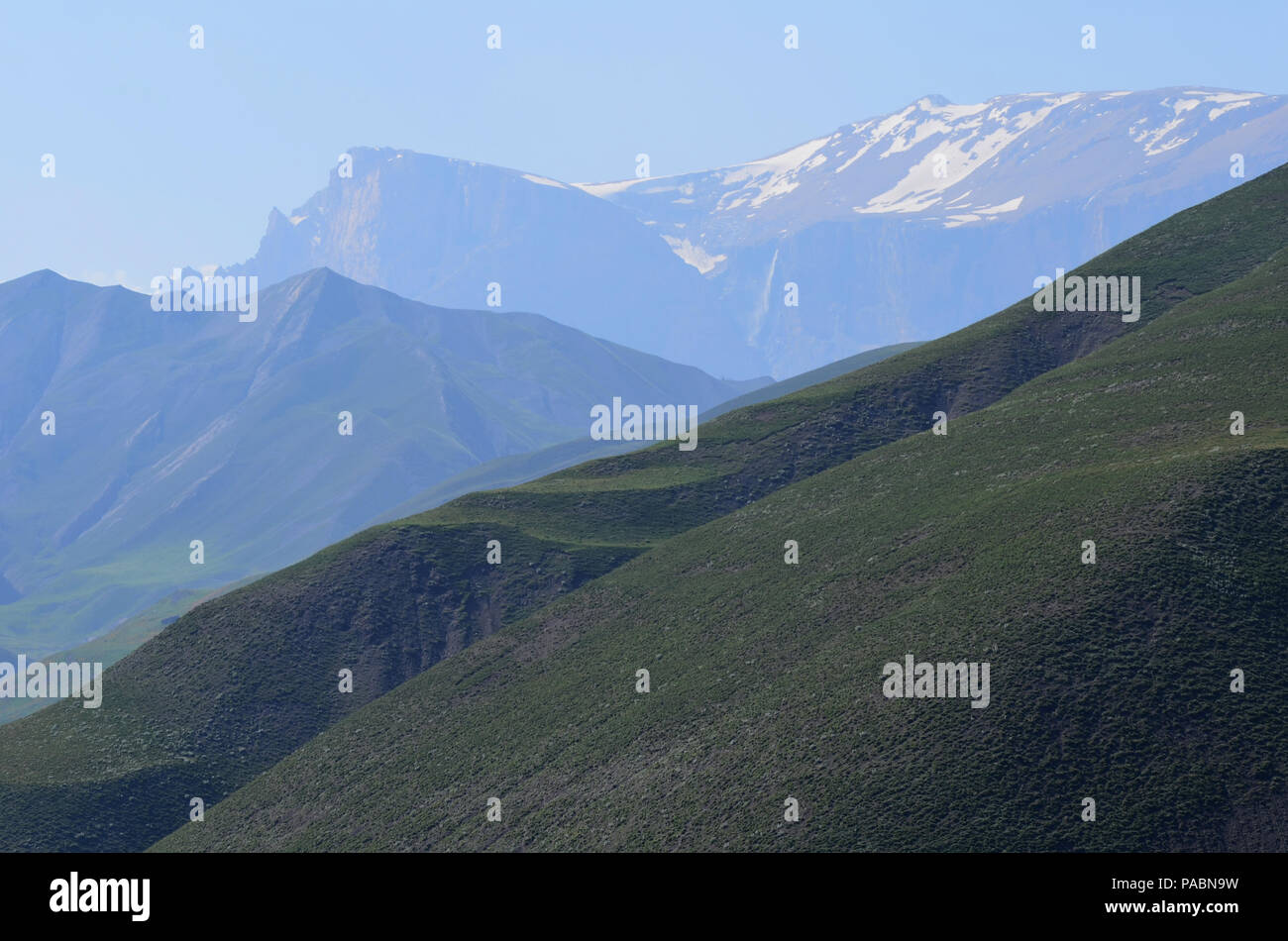 Mountains from the Greater Caucasus range in Shahdag National Park ...