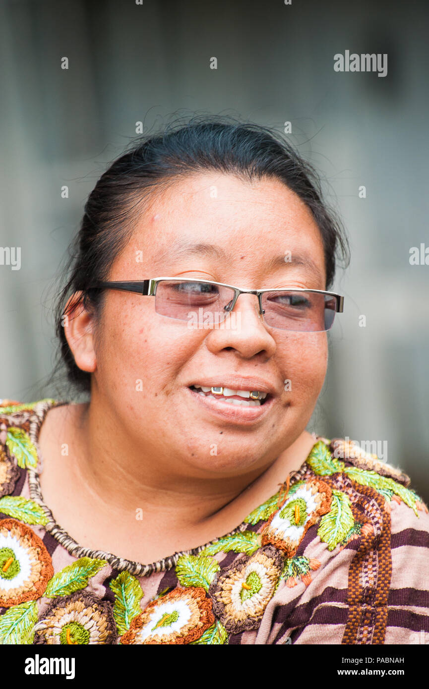GUATEMALA CITY, GUATEMALA - JANUARY 3, 2012: Portrait of unidentified ...