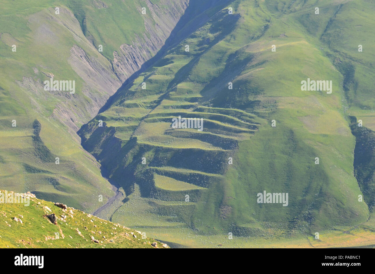 Mountains from the Greater Caucasus range in Shahdag National Park ...