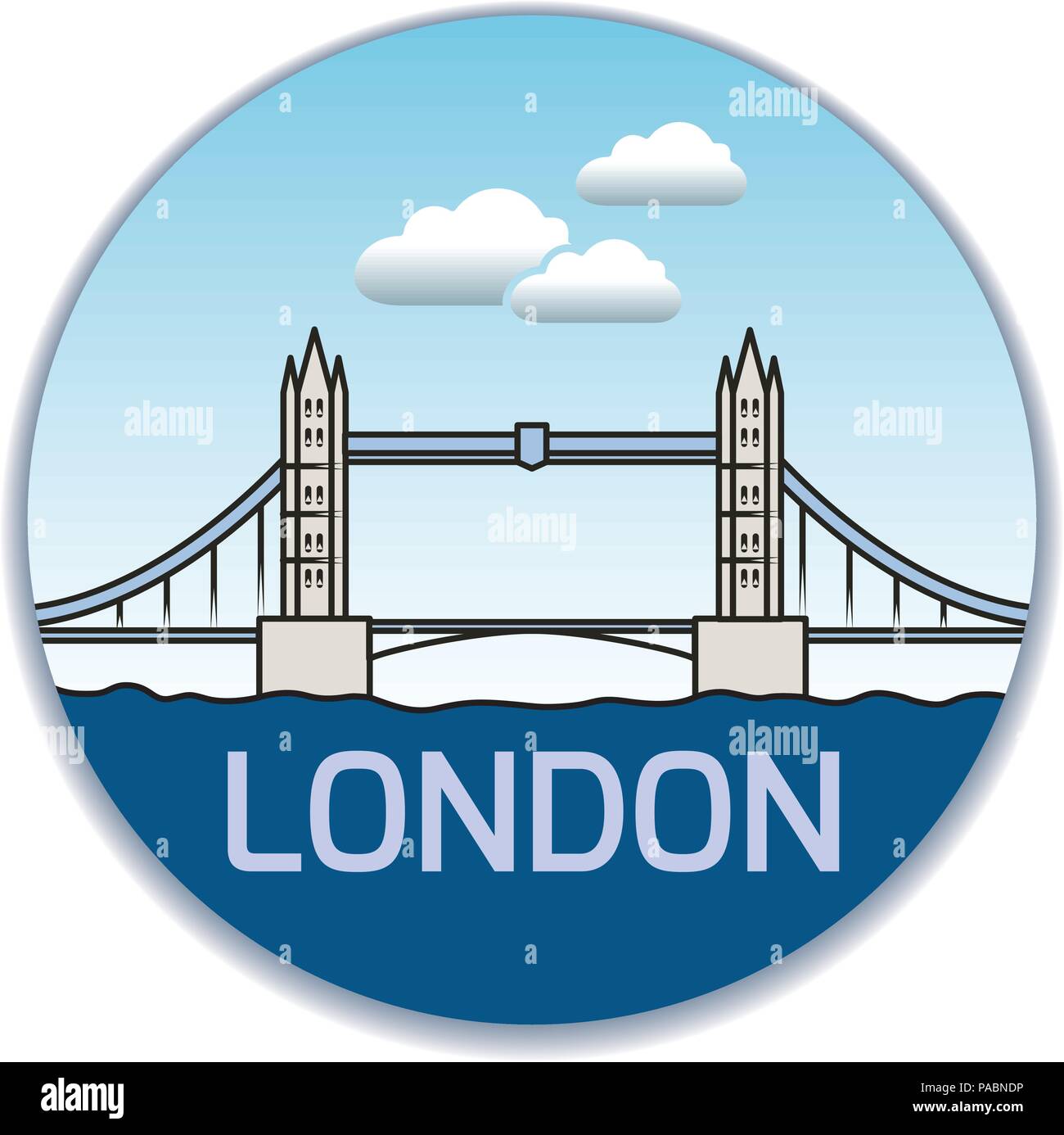 London Tower Bridge Linear Stock Vector Image & Art - Alamy