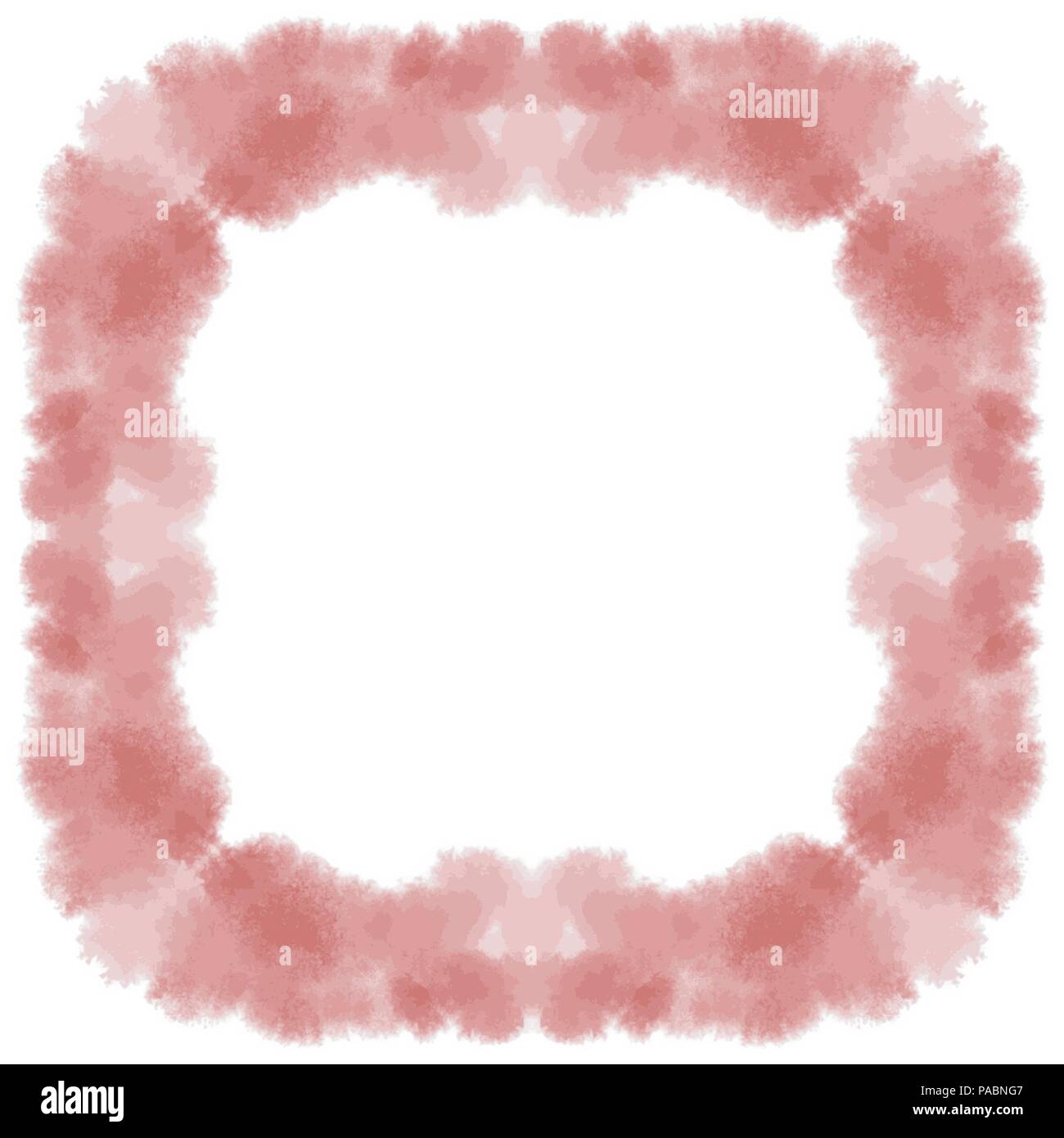 red watercolor frame border mirror pattern, vector illustration Stock ...
