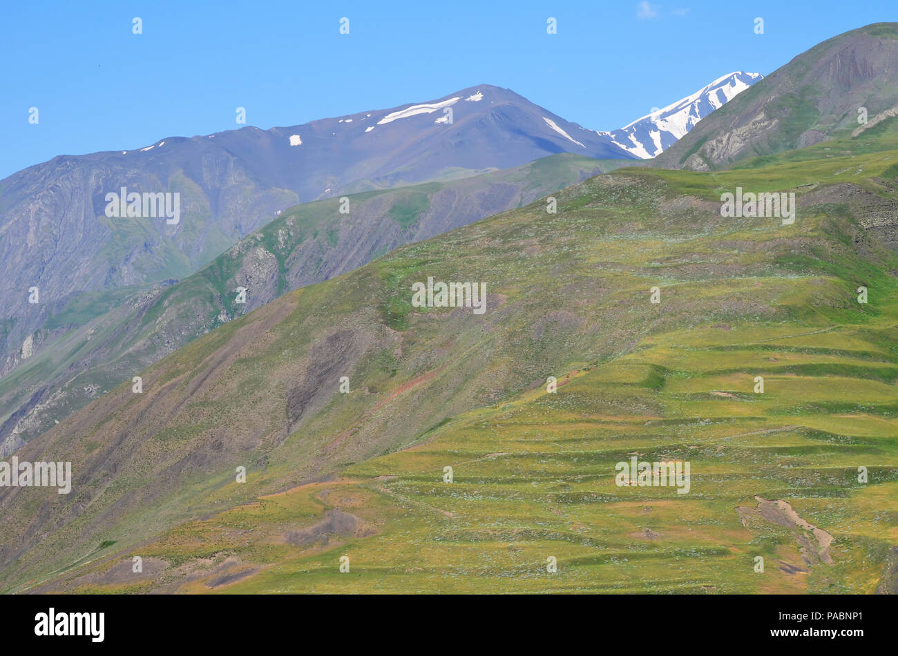 Mountains from the Greater Caucasus range in Shahdag National Park ...