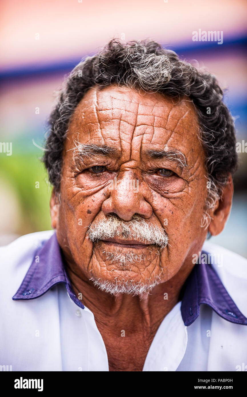 SAN JOSE, COSTA RICA - JAN 6, 2012: Unidentified Costa Rican man with ...