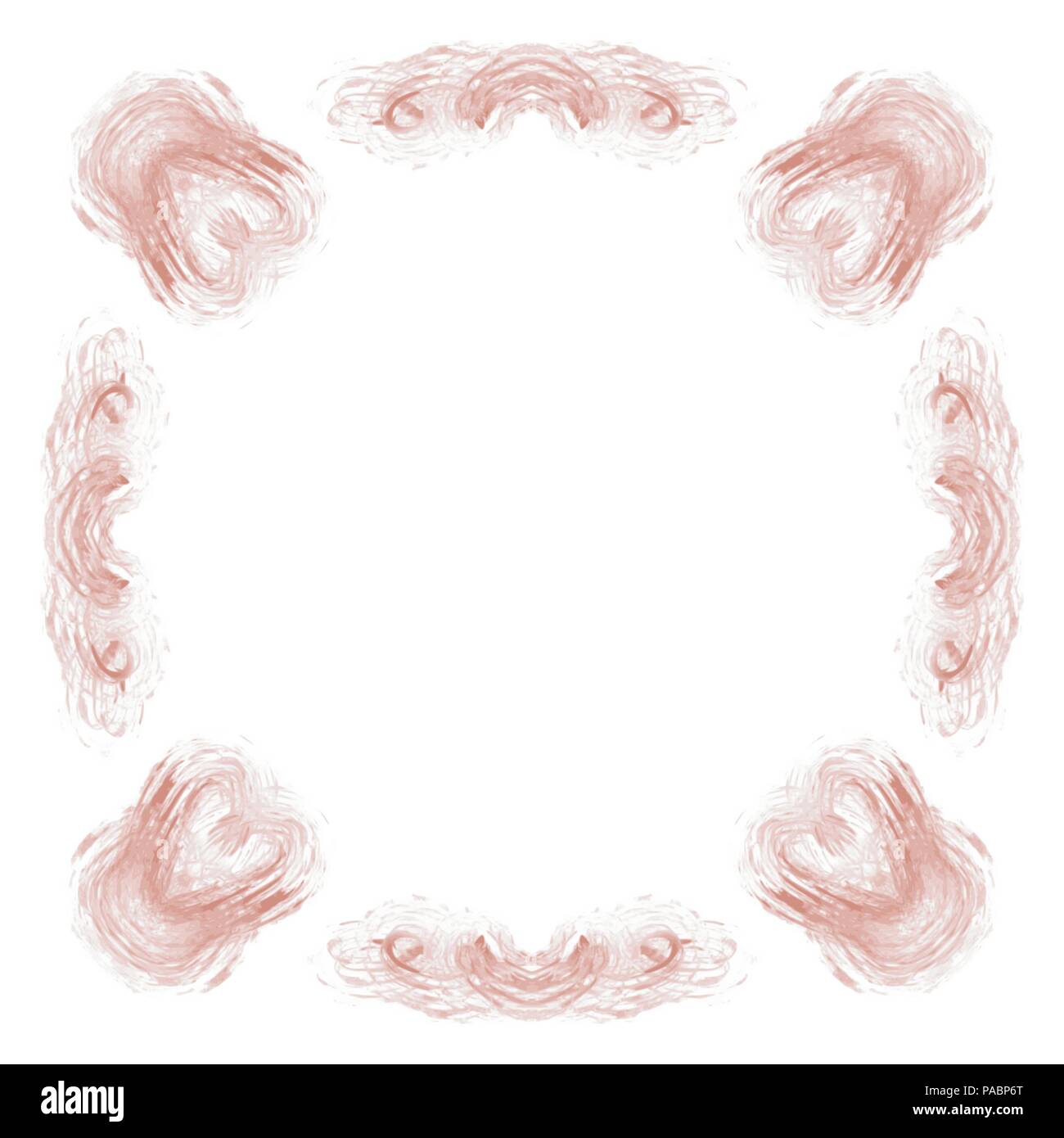 red watercolor frame border mirror pattern, vector illustration Stock ...