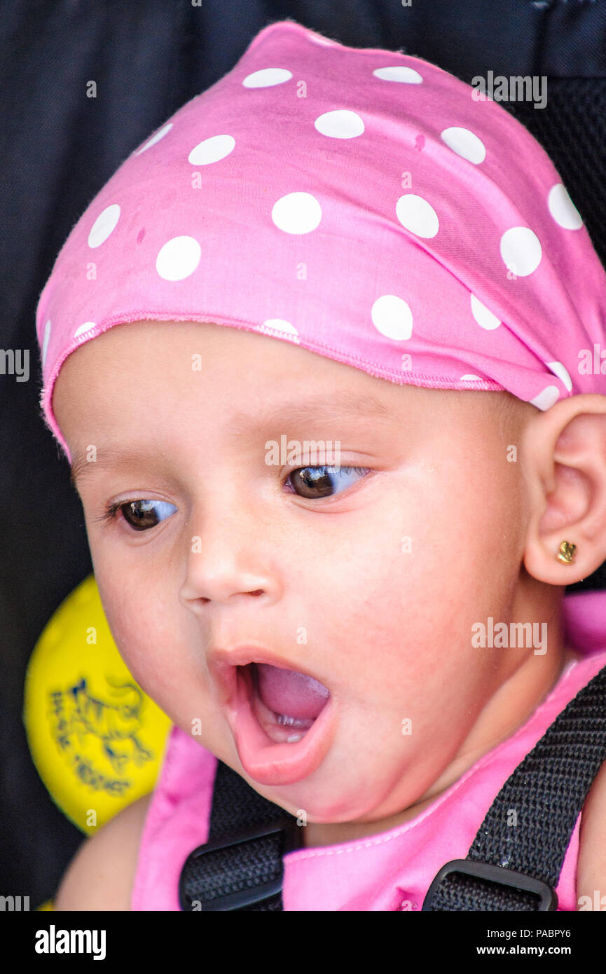 MEXICO CITY, MEXICO - DEC 29, 2011: Unidentified Mexican cute little ...