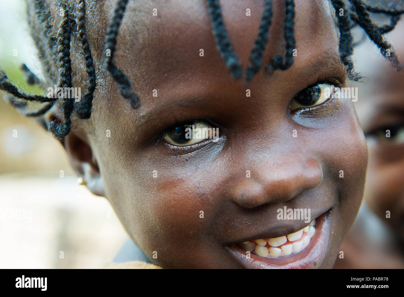 GHANA - MARCH 2, 2012: Portrait of an unindentified Ghanaian smiling ...