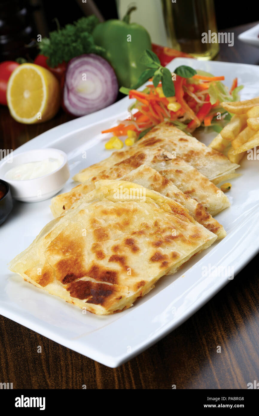 Turkish Traditional Slices of Gozleme / Pancake Stock Photo - Alamy