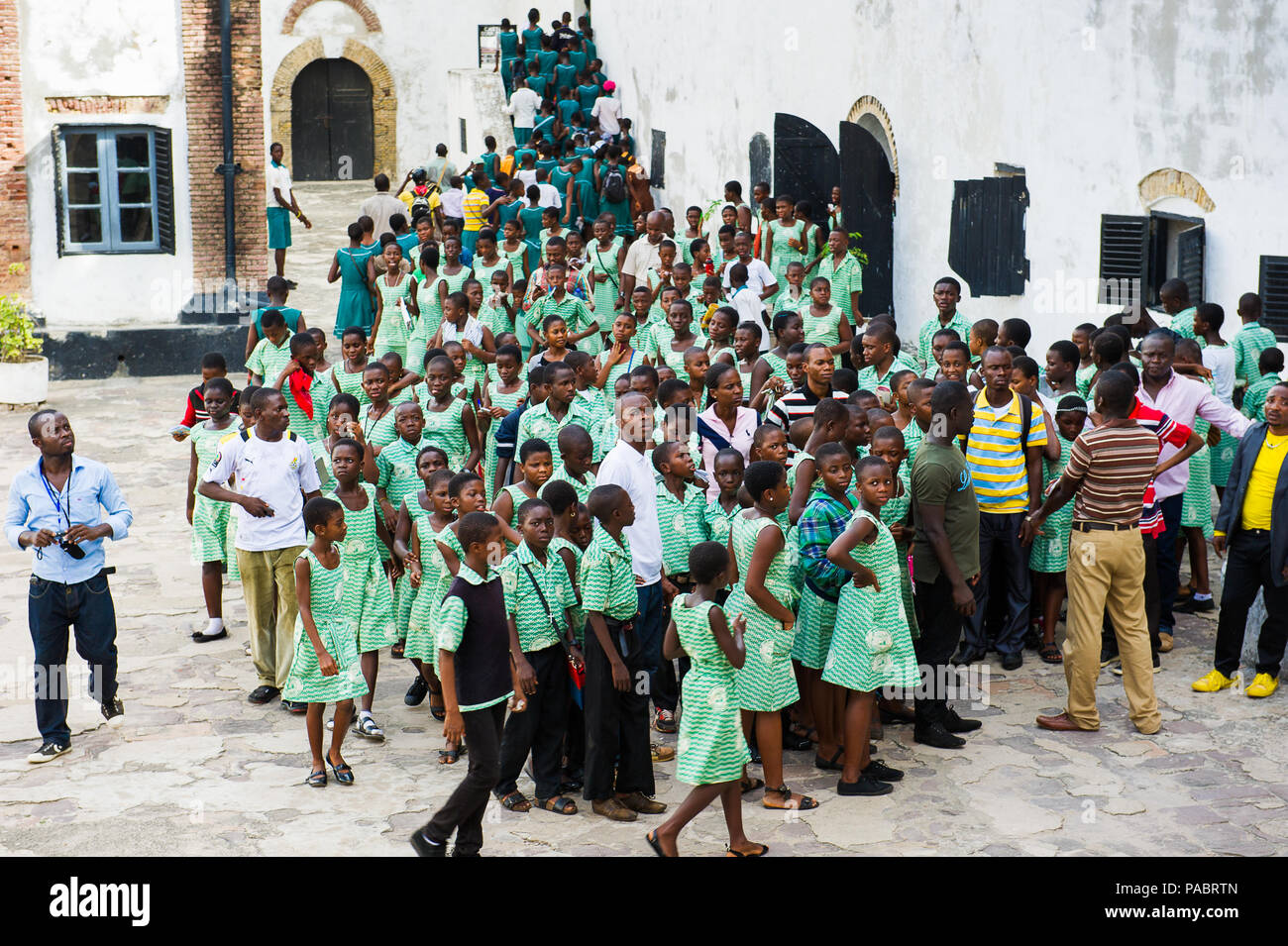 GHANA, ACCRA - MARCH 2, 2012: Group of students of the Saint Leo ...