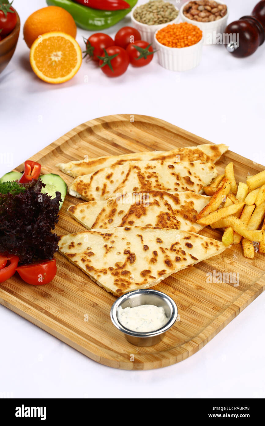 Turkish Traditional Slices of Gozleme / Pancake Stock Photo - Alamy