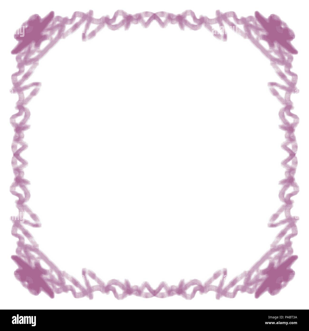purple watercolor frame border mirror pattern, vector illustration ...