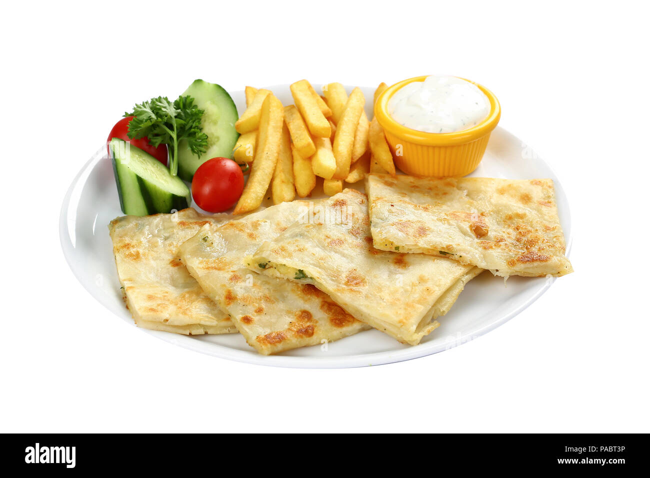 Turkish Traditional Slices of Gozleme / Pancake Stock Photo - Alamy