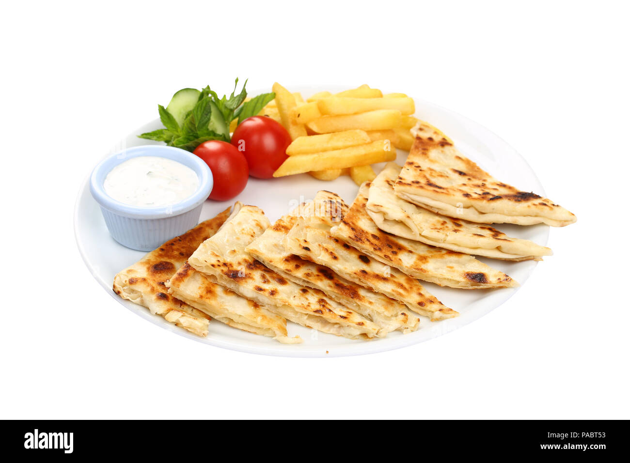 Turkish Traditional Slices of Gozleme / Pancake Stock Photo - Alamy