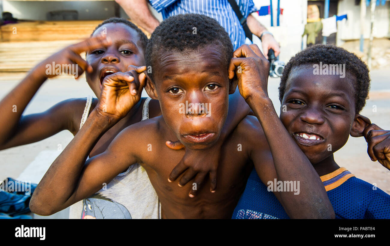 ACCRA, GHANA - MARCH 3, 2012: Unidentified Ghanaian children have fun ...