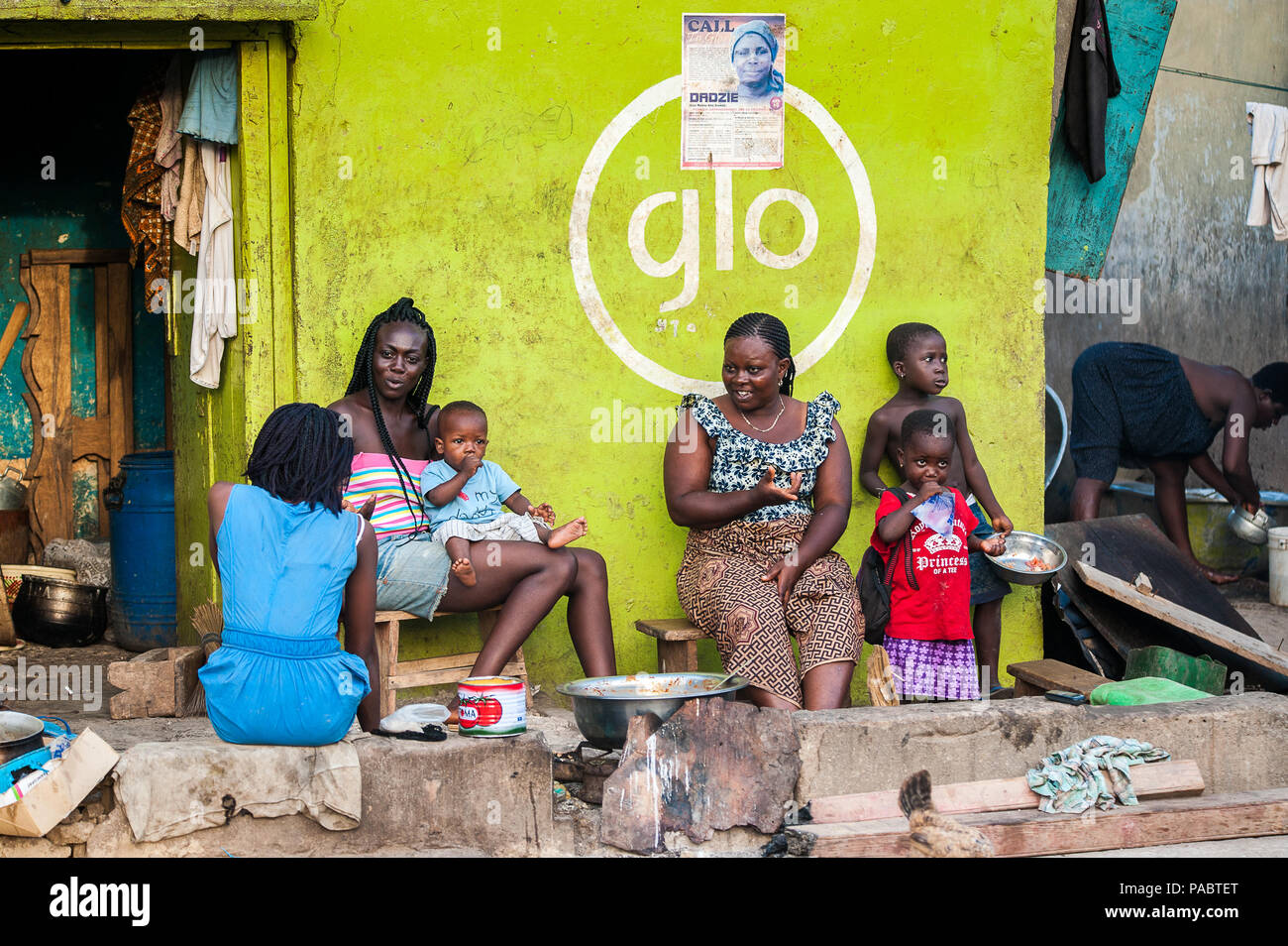 ACCRA, GHANA - MARCH 3, 2012: Unidentified Ghanaian women and their ...