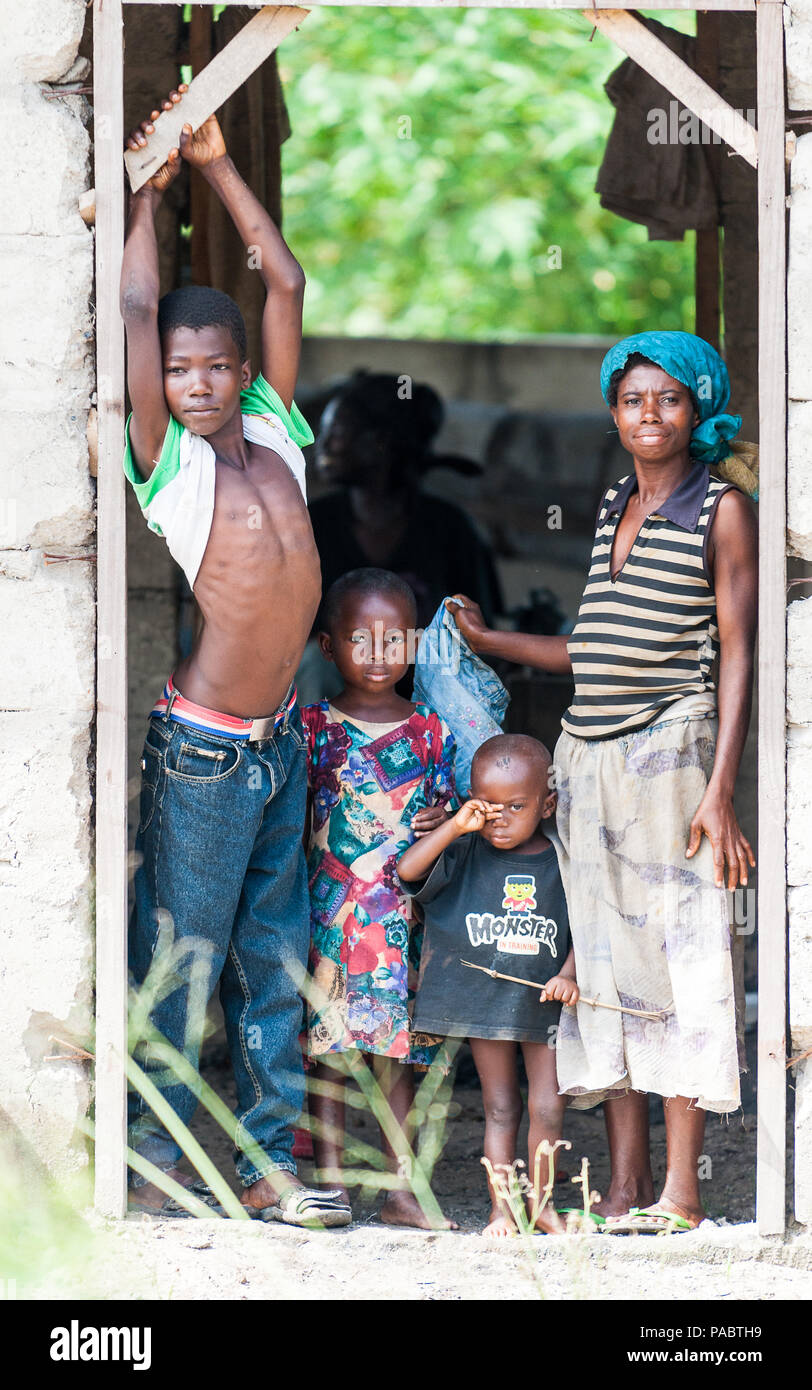 ACCRA, GHANA - MARCH 3, 2012: Unidentified Ghanaian children and their ...