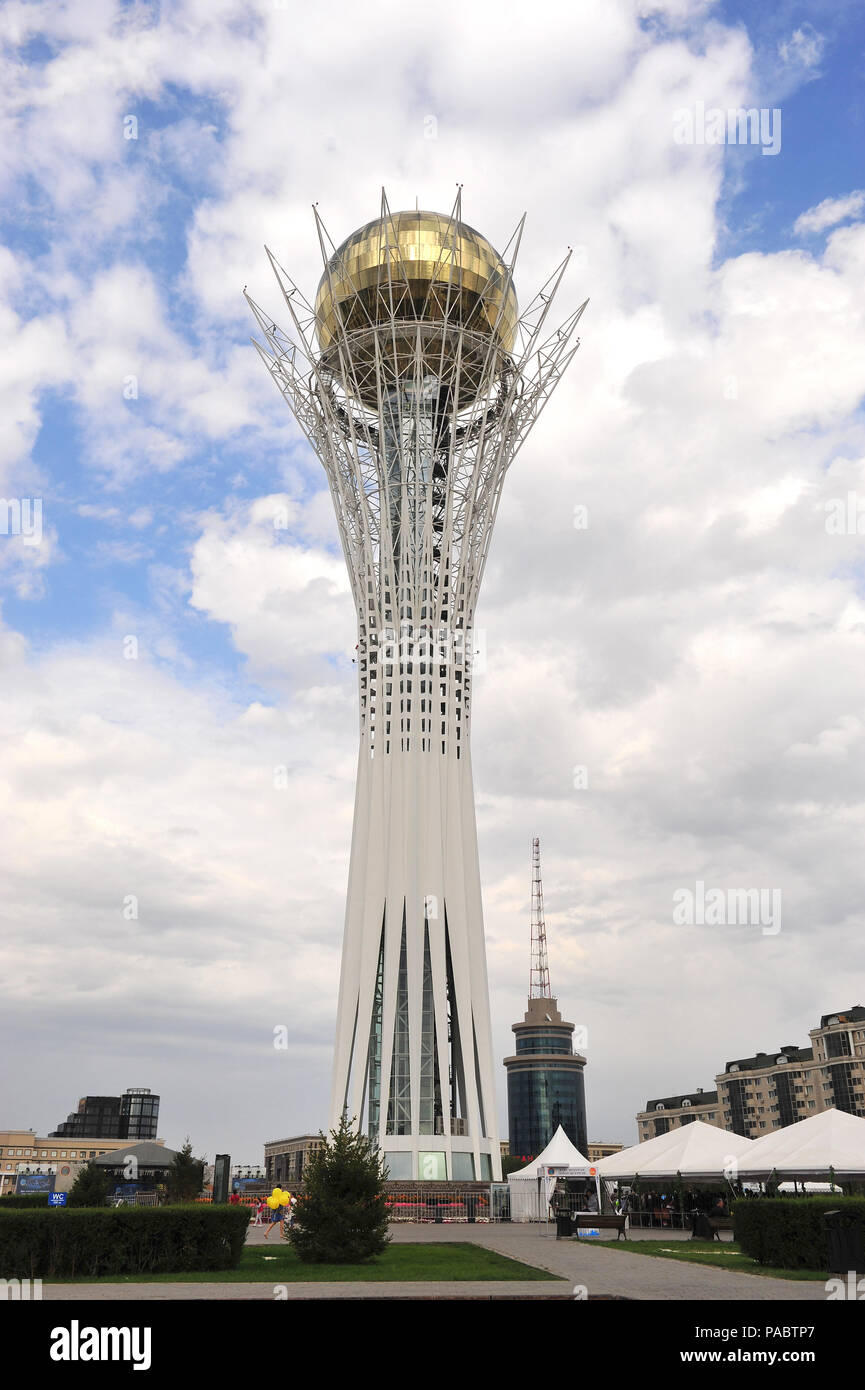ASTANA, KAZAKHSTAN - SEPTEMBER 09: Baiterek monument and observation ...