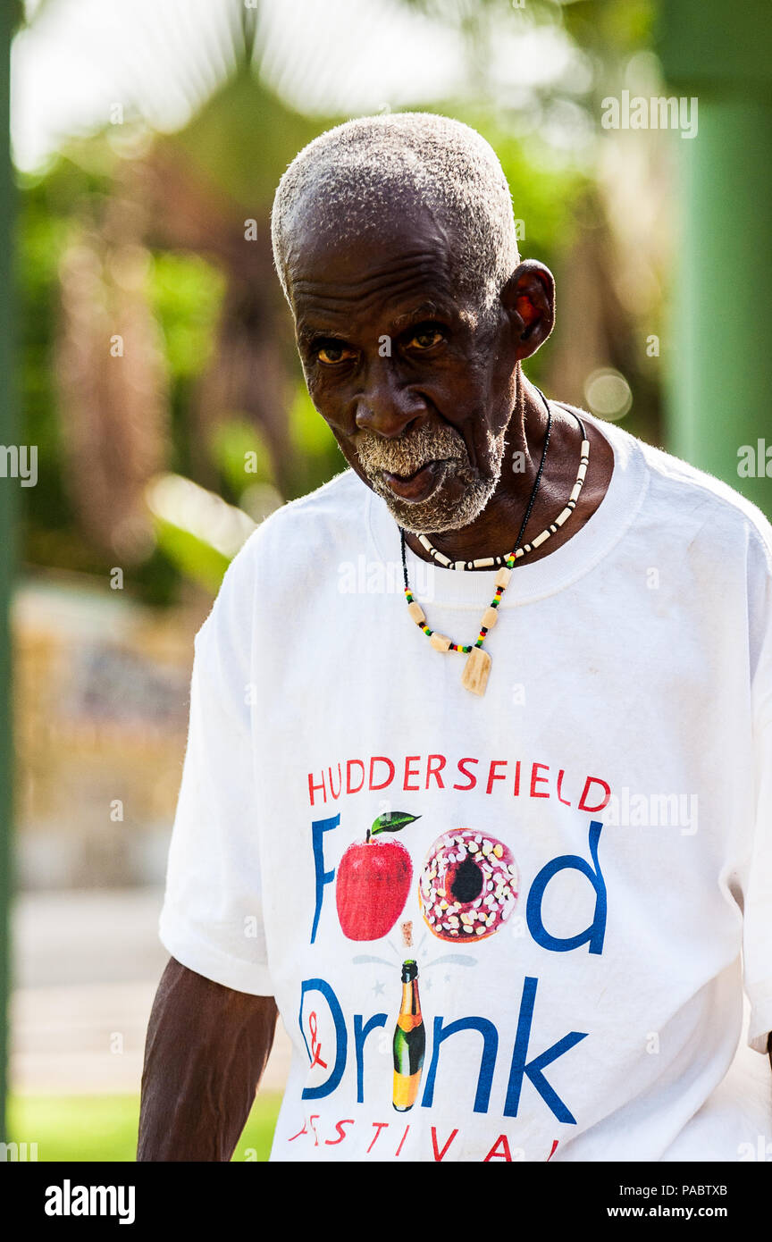 ACCRA, GHANA - MARCH 4, 2012: Unidentified Ghanaian old man portrait in ...