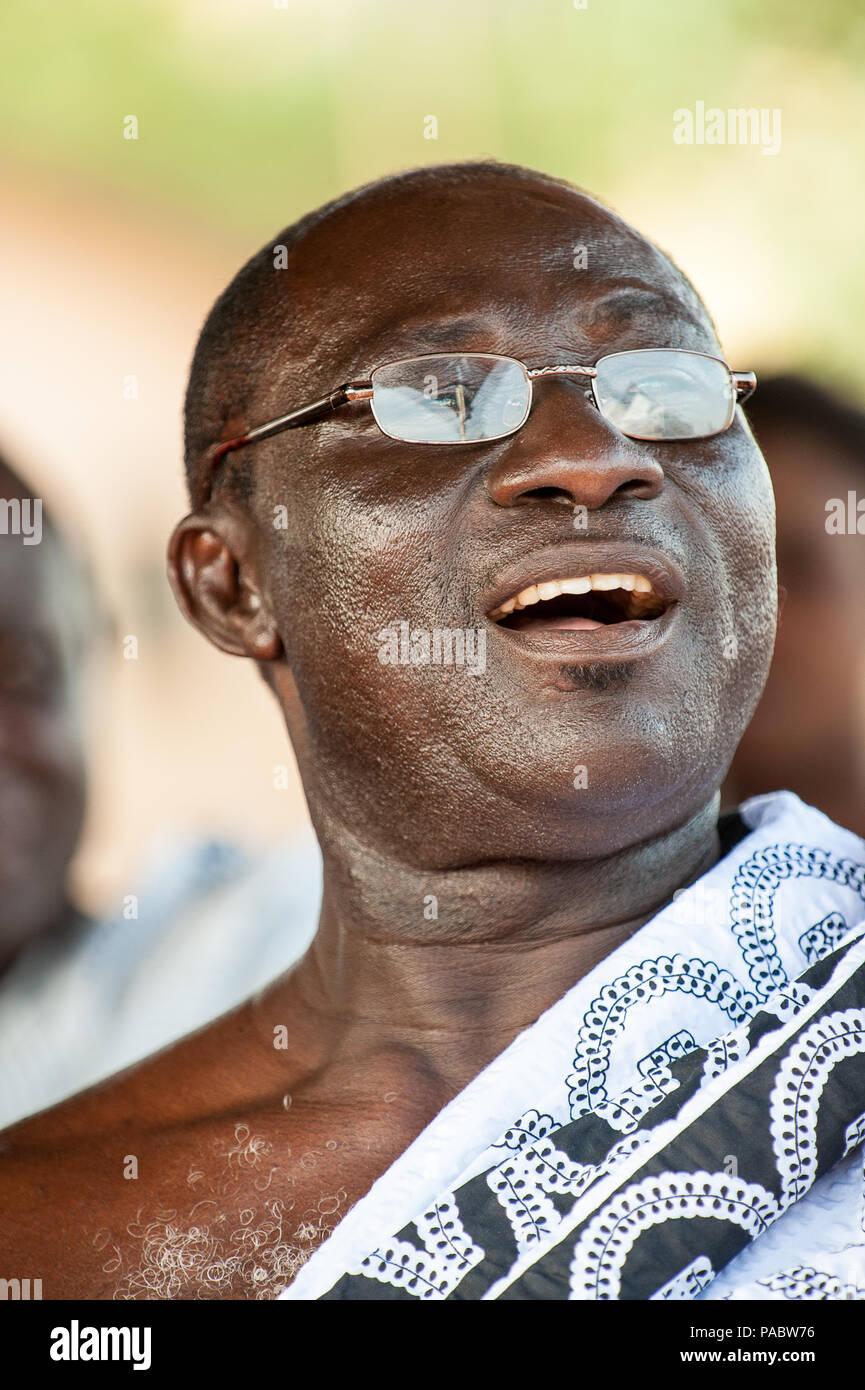 ACCRA, GHANA - MARCH 4, 2012: Unidentified Ghanaian man portrait in the ...