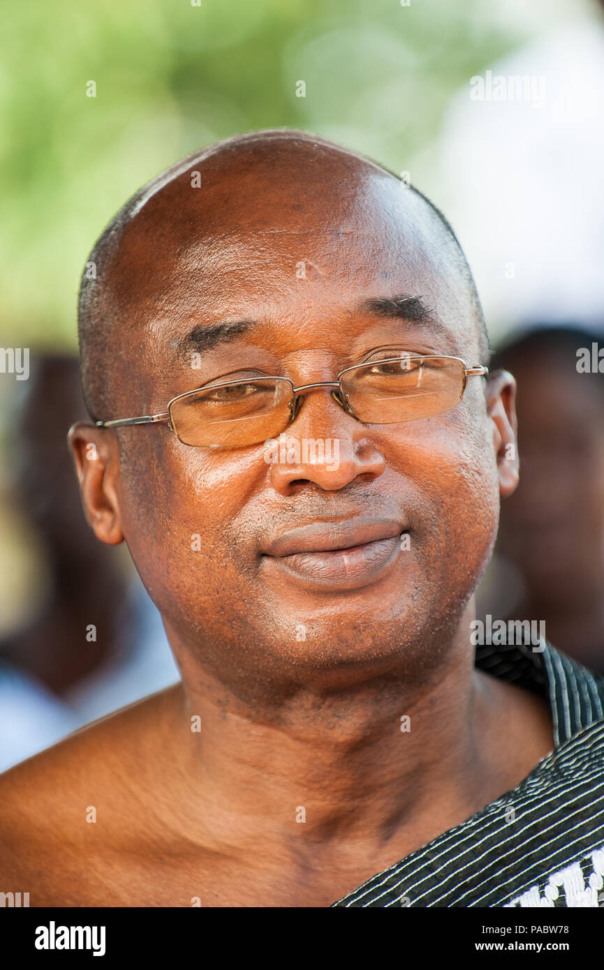 ACCRA, GHANA - MARCH 4, 2012: Unidentified Ghanaian man portrait in the ...