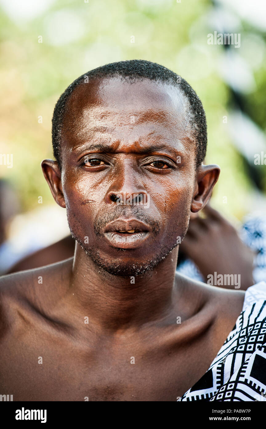 ACCRA, GHANA - MARCH 4, 2012: Unidentified Ghanaian man portrait in the ...