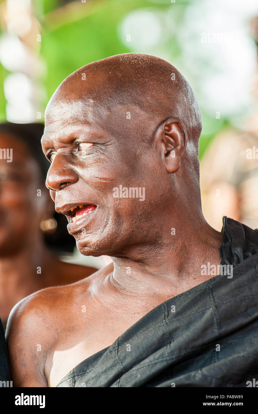 ACCRA, GHANA - MARCH 4, 2012: Unidentified Ghanaian man portrait in the ...