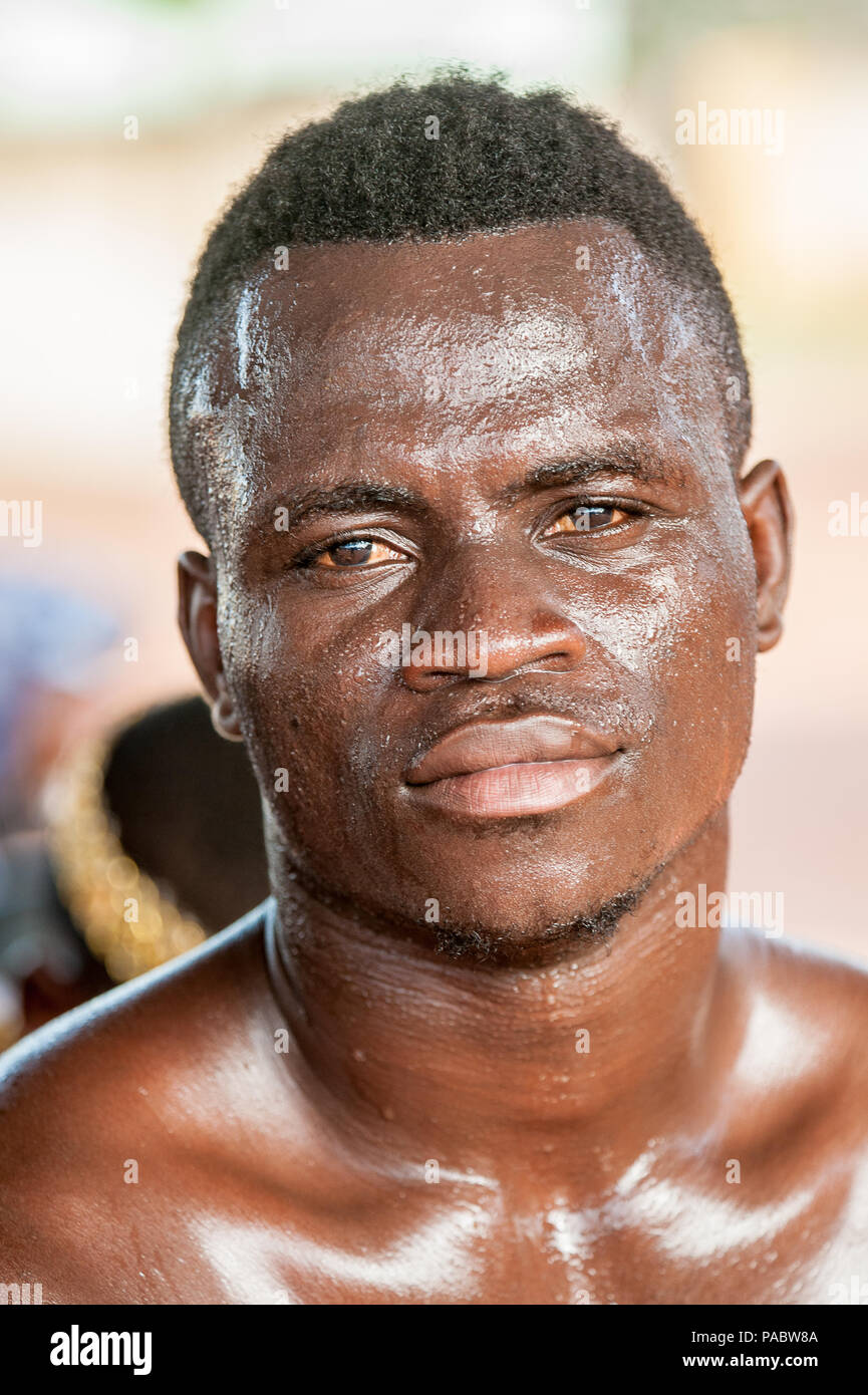 ACCRA, GHANA - MARCH 4, 2012: Unidentified Ghanaian man portrait in the ...