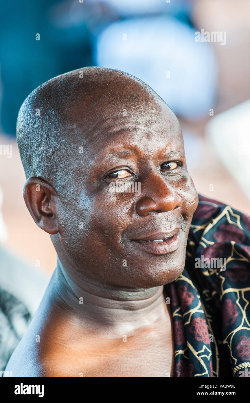 ACCRA, GHANA - MARCH 4, 2012: Unidentified Ghanaian man portrait in the ...