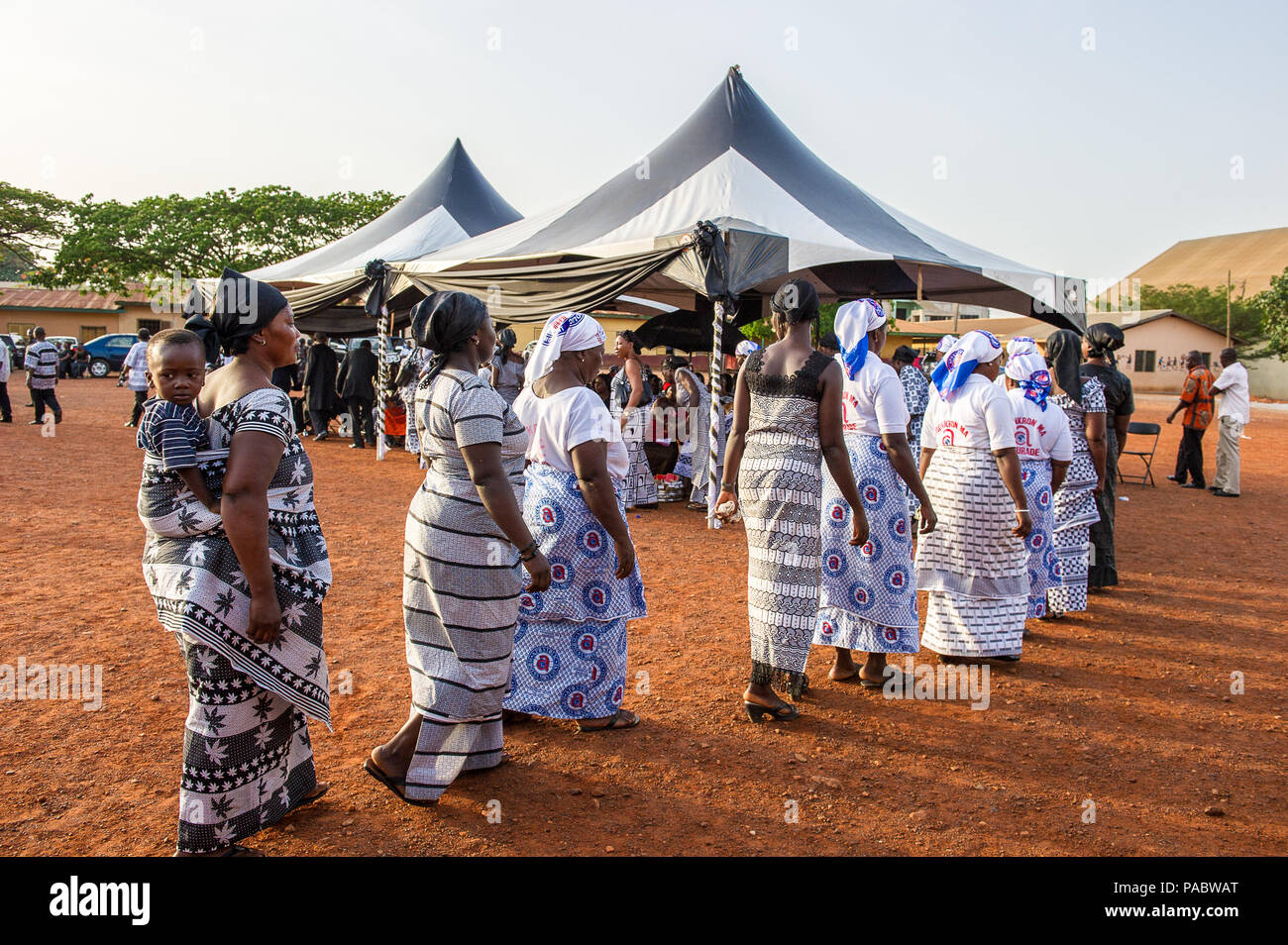 ACCRA, GHANA - MARCH 4, 2012: Unidentified Ghanaian people walk to see ...