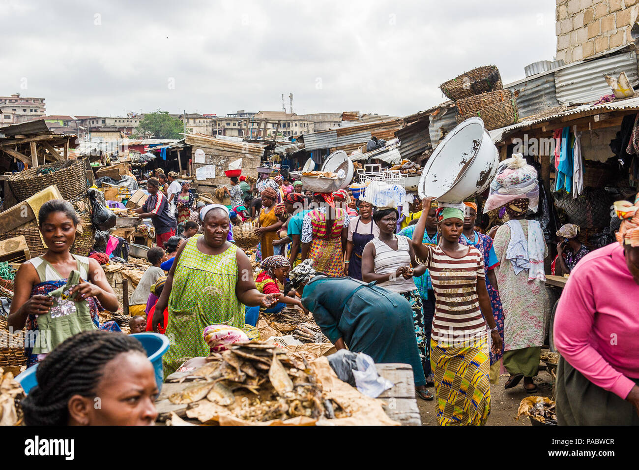 ACCRA, GHANA - MARCH 4, 2012: Unidentified Ghanaian people at the ...